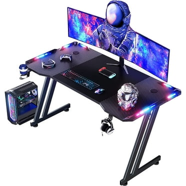 Emerge EEM59260 47 in. Vizon Gaming Desk with Raised Monitor Platform ...