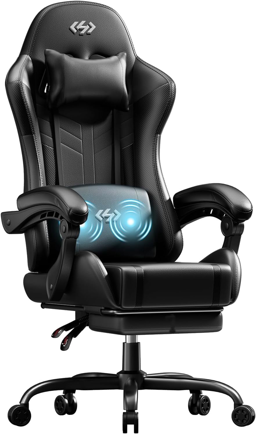 HLDIRECT Ergonomic High Back Gaming Chair with Pocket Spring Cushion ...