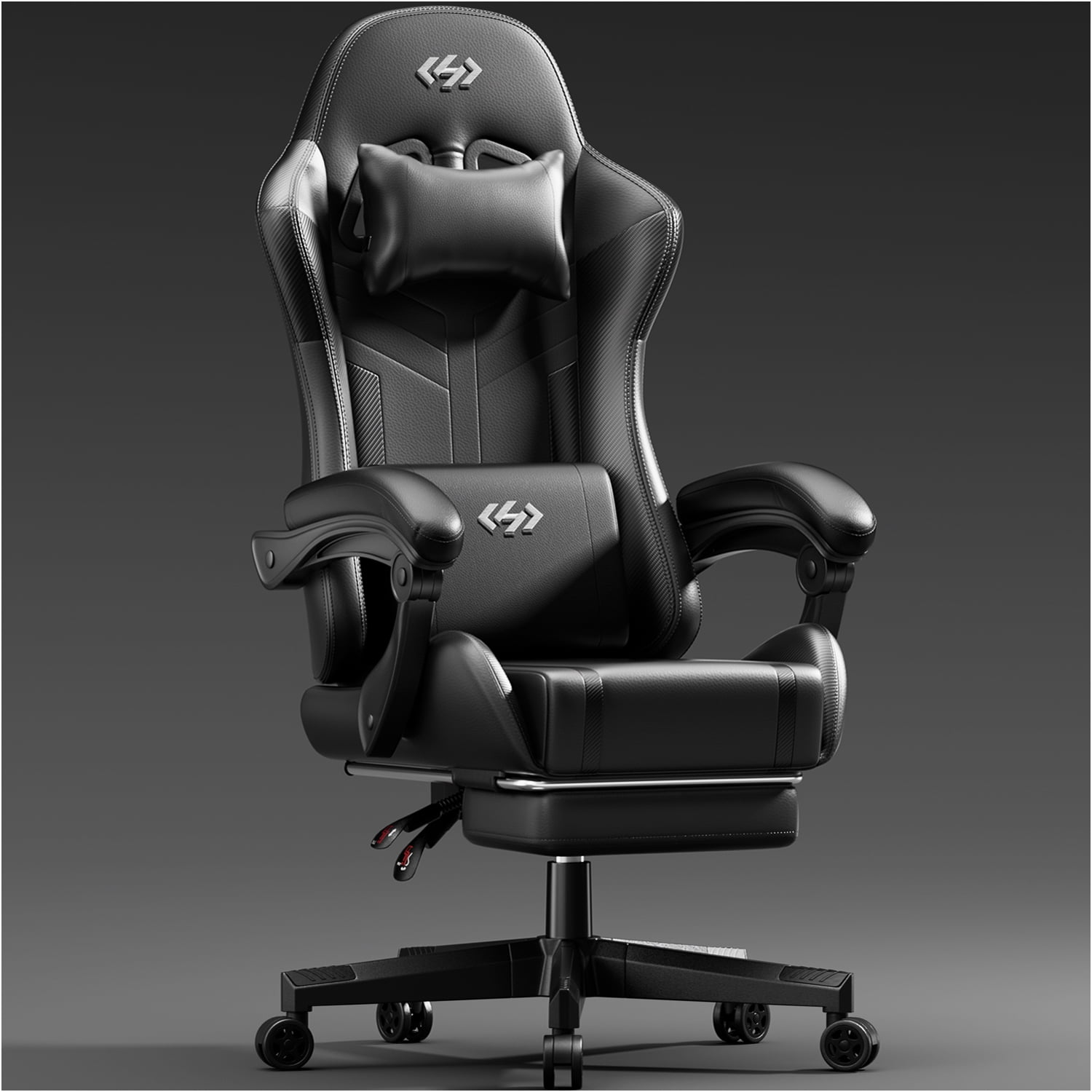 HLDIRECT Gaming Chair with Pocket Spring Cushion, Video Game Chair ...
