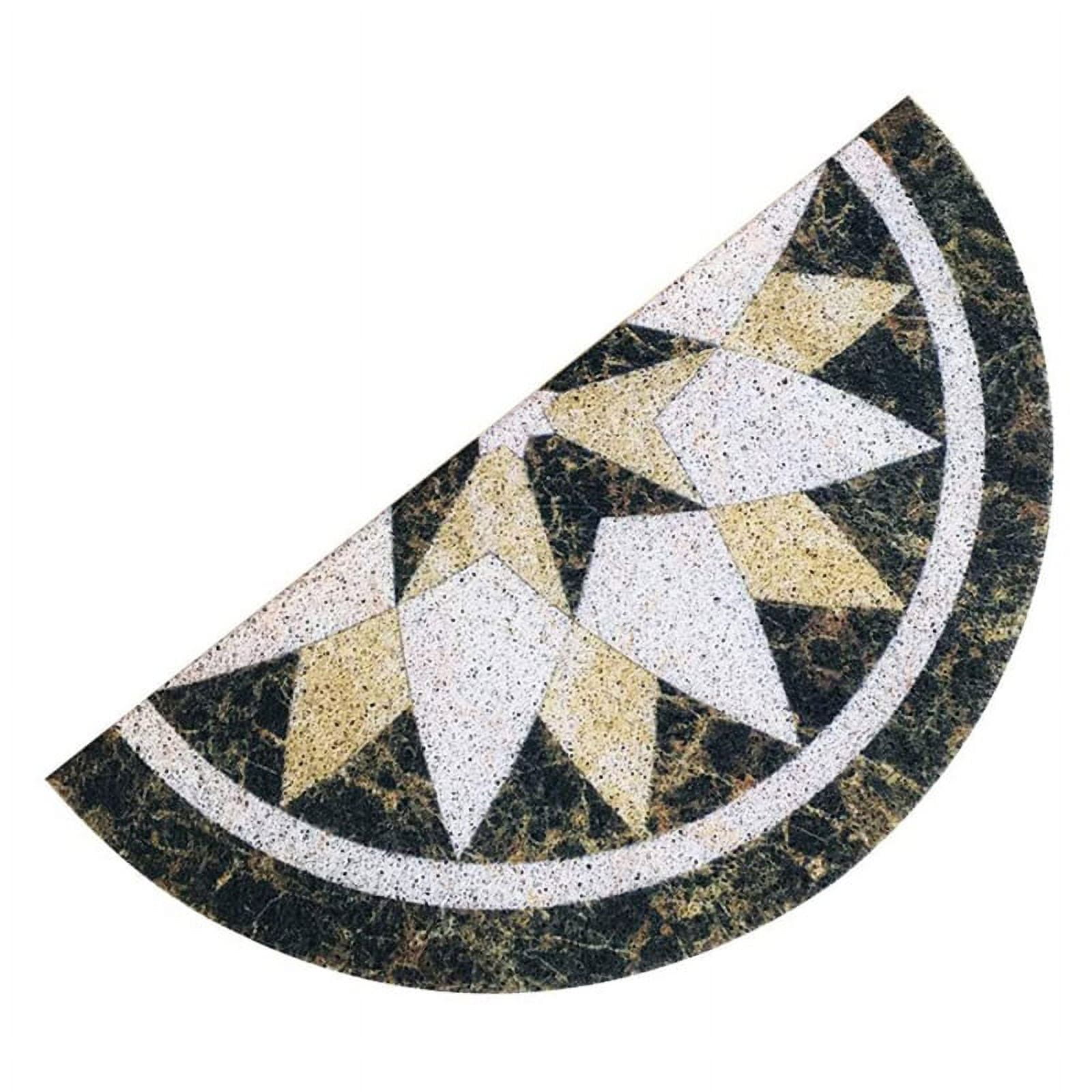 HLGDYJ Semi-Circle Doormat, Anti Slip Marble Pattern Half Moon PVC ...