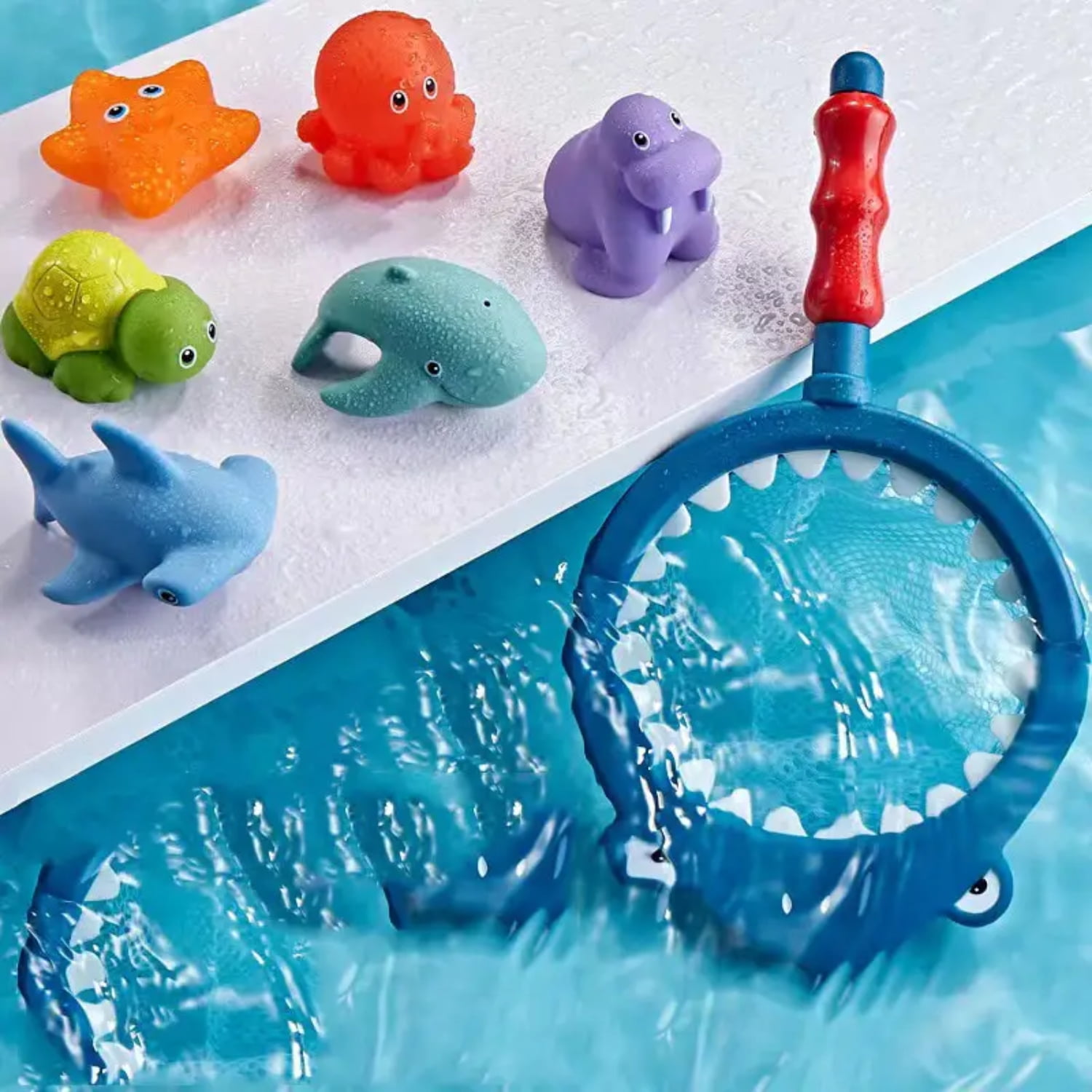 HLJHKJWM Baby Bath Toy Lion Spray Mermaid Shark Kids Animal Bangle ...