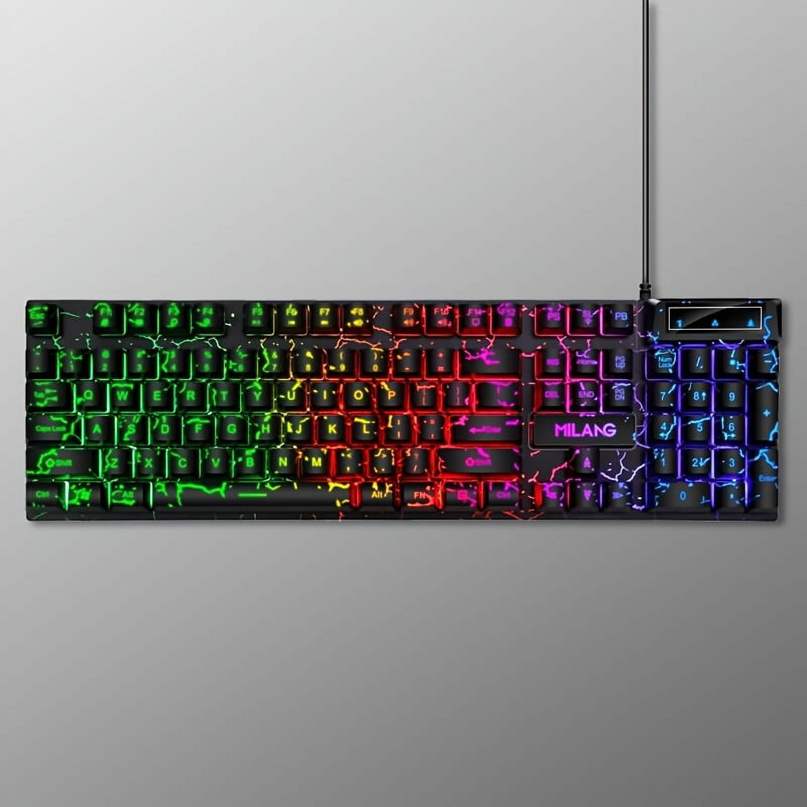 HLJHKJWM Luminous Keycap Crack Font Light-Emitting Keyboard And Mouse ...