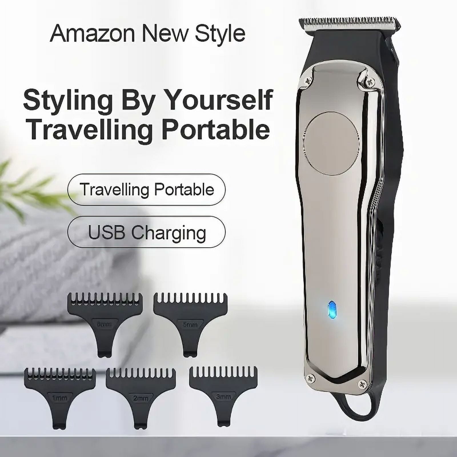 HLJHKJWM Modern Design Rechargeable Men‘s Hair Clippers - Fade Trimmer ...