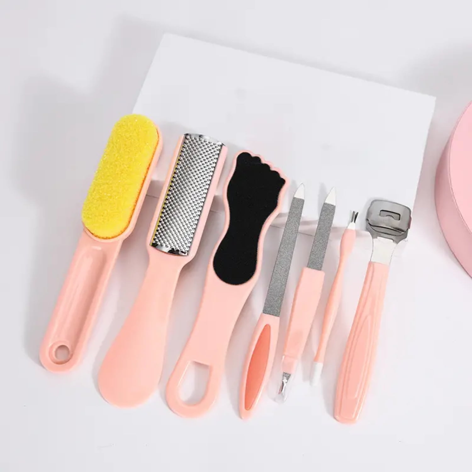 HLJHKJWM Pink Professional 8-In-1 Deluxe Nail Care Manicure Pedicure ...