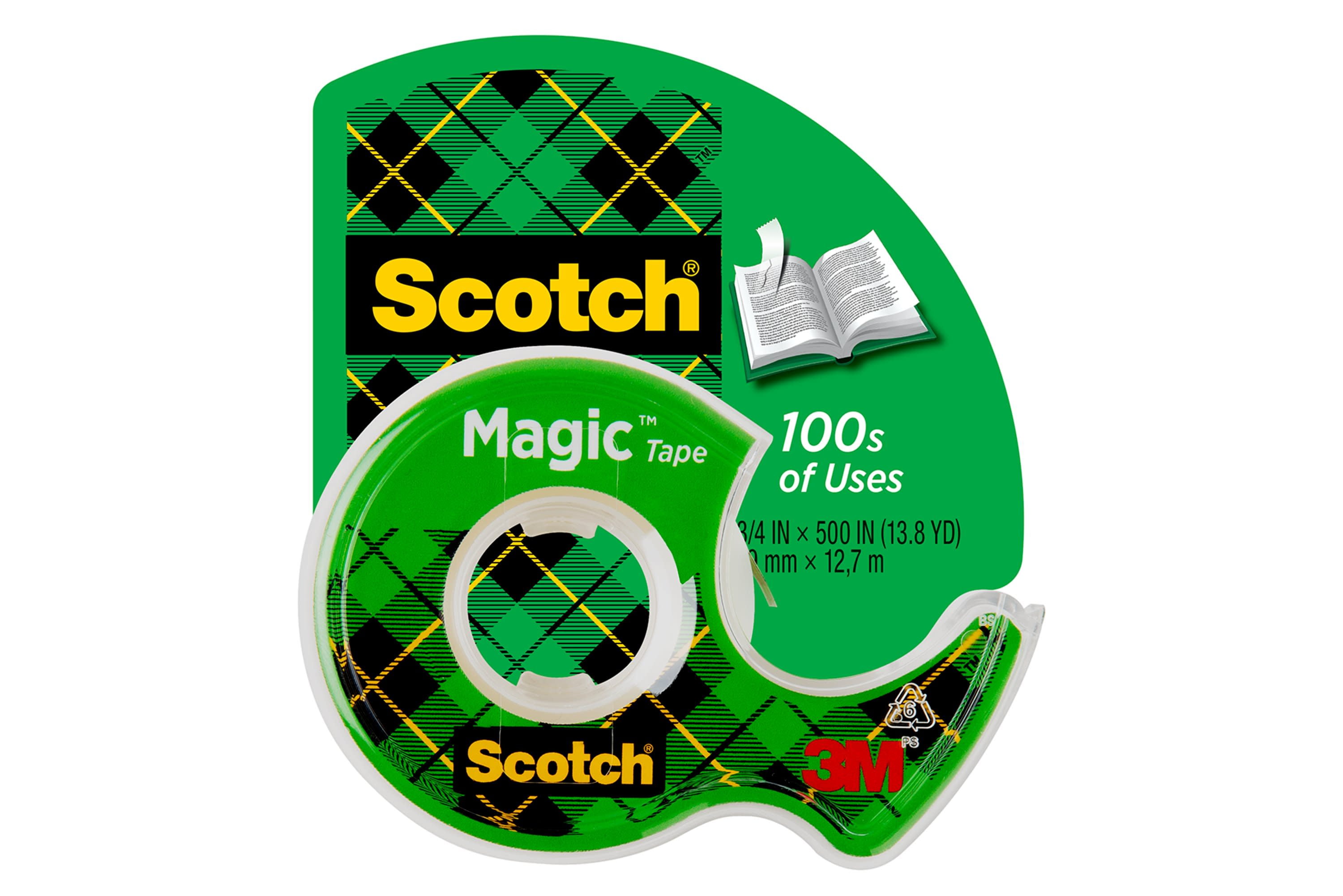HLJHKJWM Scotch Magic Tape 3/4” x 500” Dispenser/Pack - Clear Adhesive ...