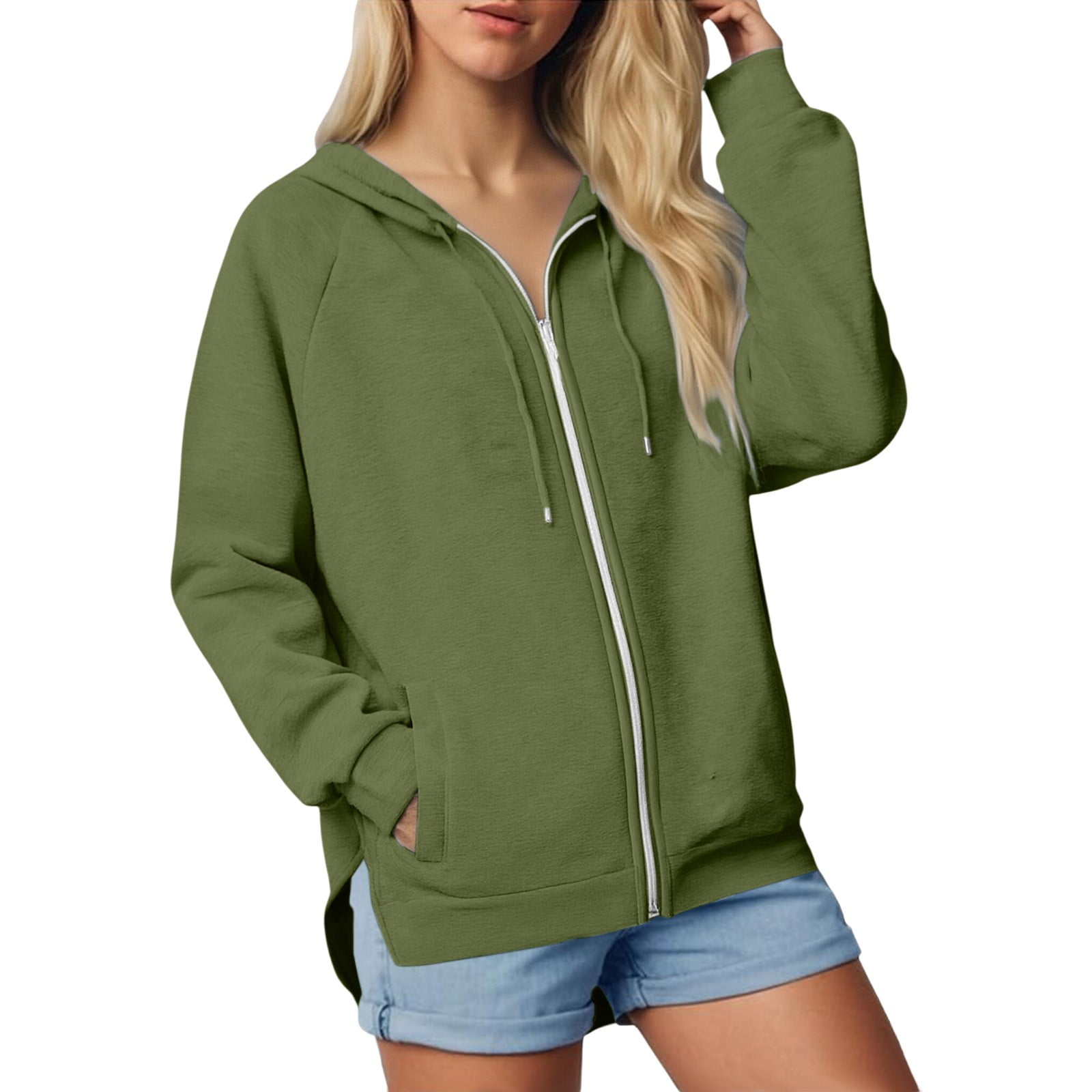 HLKJKLS Hoodies For Women Fall Winter Long Sleeve Oversized Round Neck ...