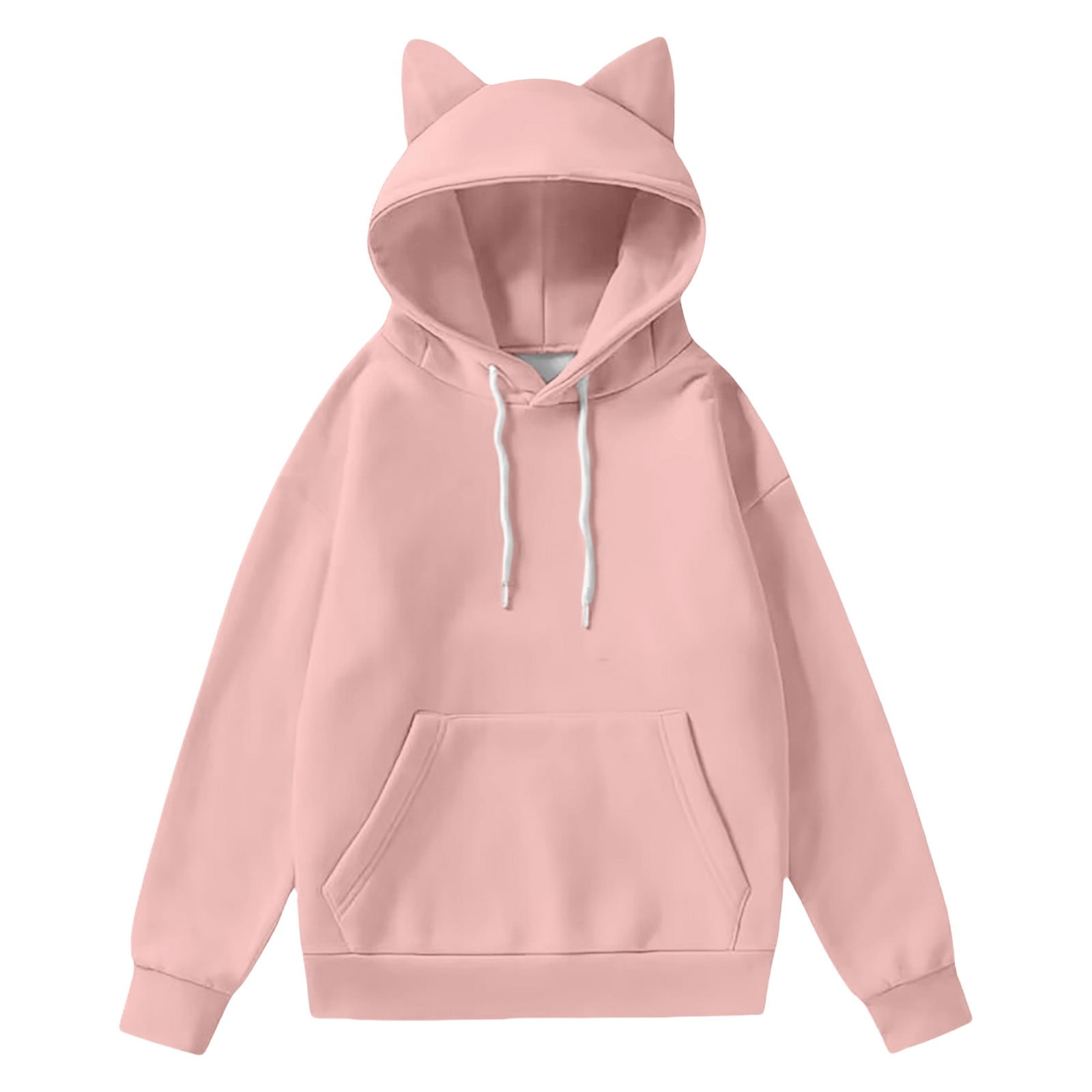 HLKJKLS Hoodies For Women Oversized Cute Cat Ear Pullover Loose Fit ...