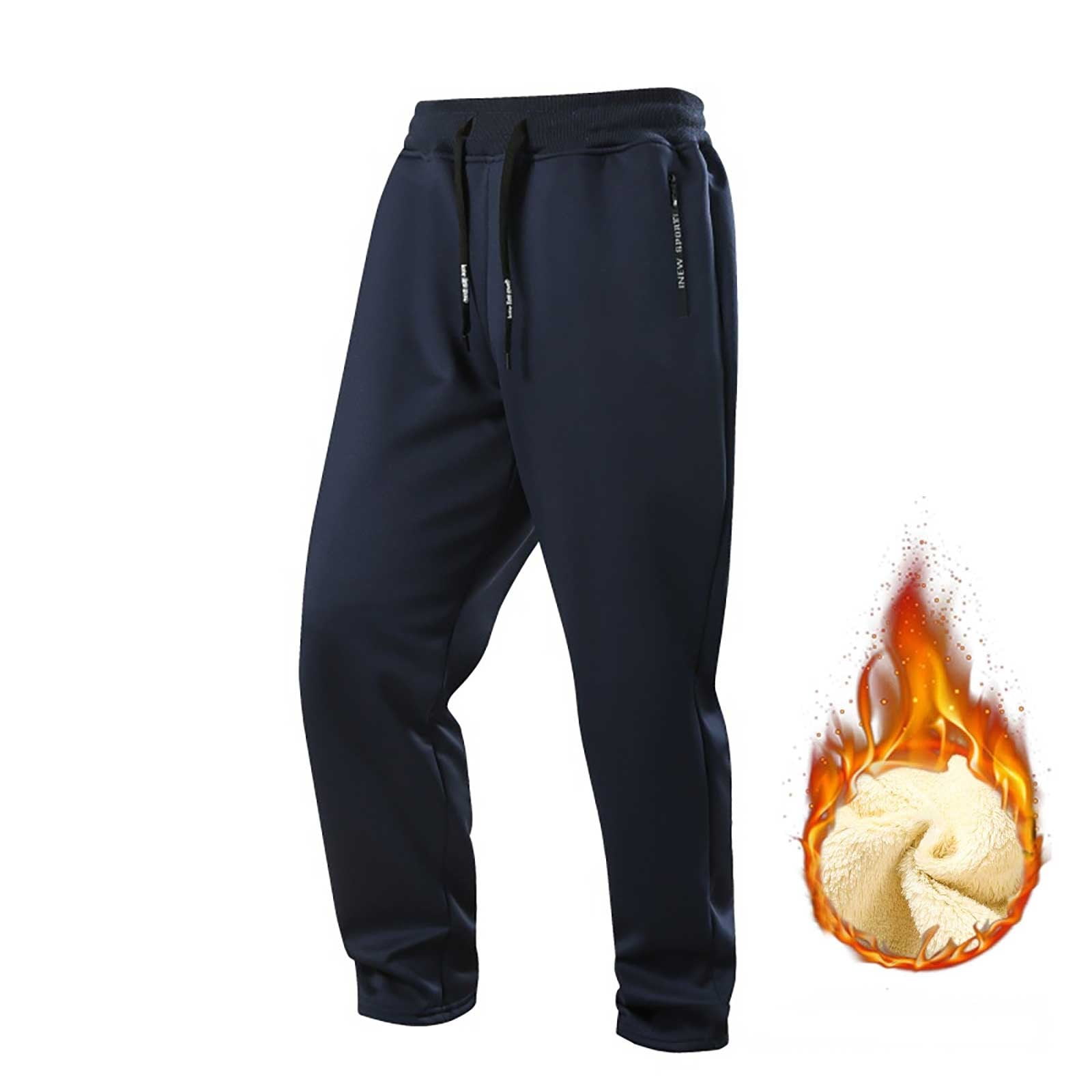 HLKJKLS Sweatpants Women Unisex Fleece Lined Thermal Sweatpants Jogger ...