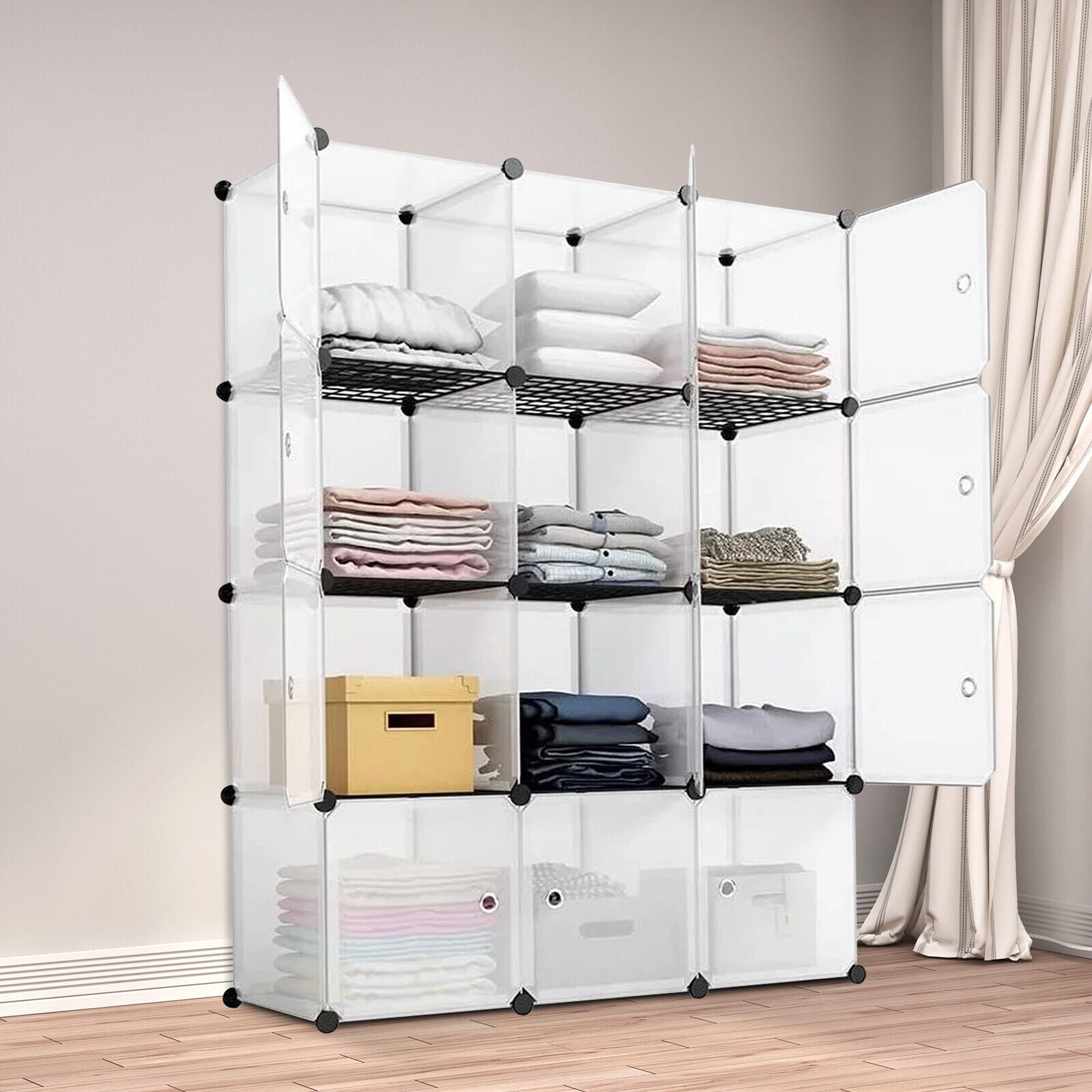 HLL 12 Cube Storage Organizer, Closet Storage Shelves with DIY Closet ...