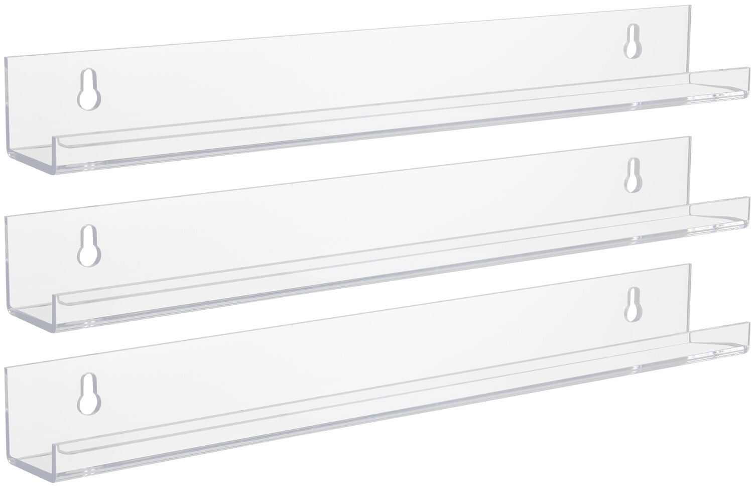 HLL 3-piece floating wall frame acrylic image with lip for photos ...