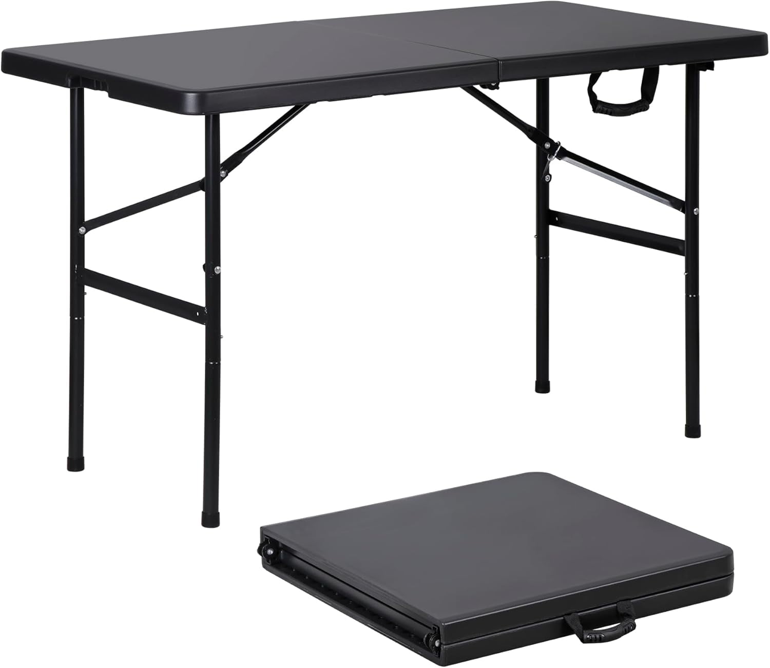 HLL 4ft Portable Folding Table Plastic Indoor Outdoor Picnic Party Camp ...