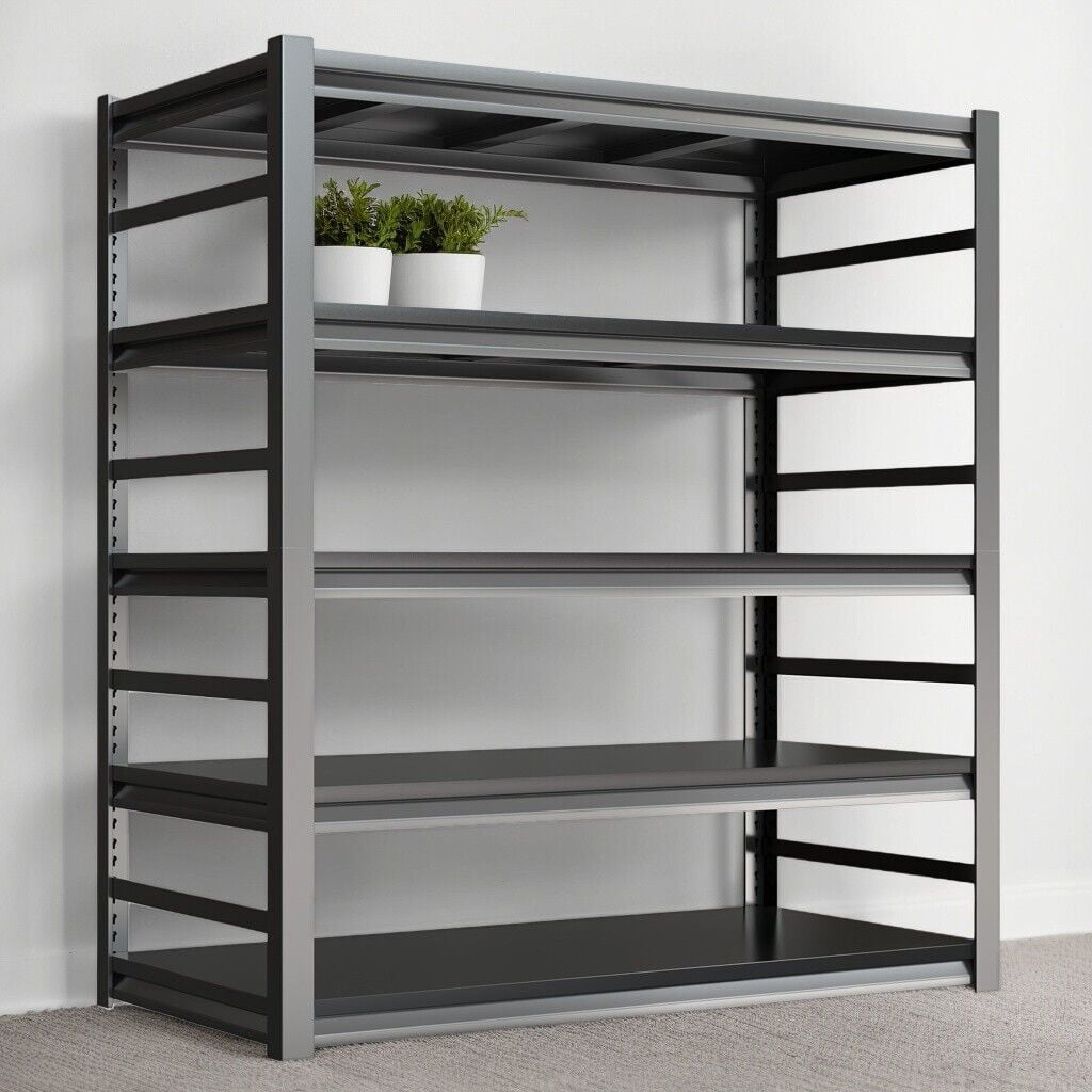 HLL Garage Storage Shelves 72" Hx48 W Garage Shelving Heavy Duty, Adjustable Shelf 5-Tier Heavy ...