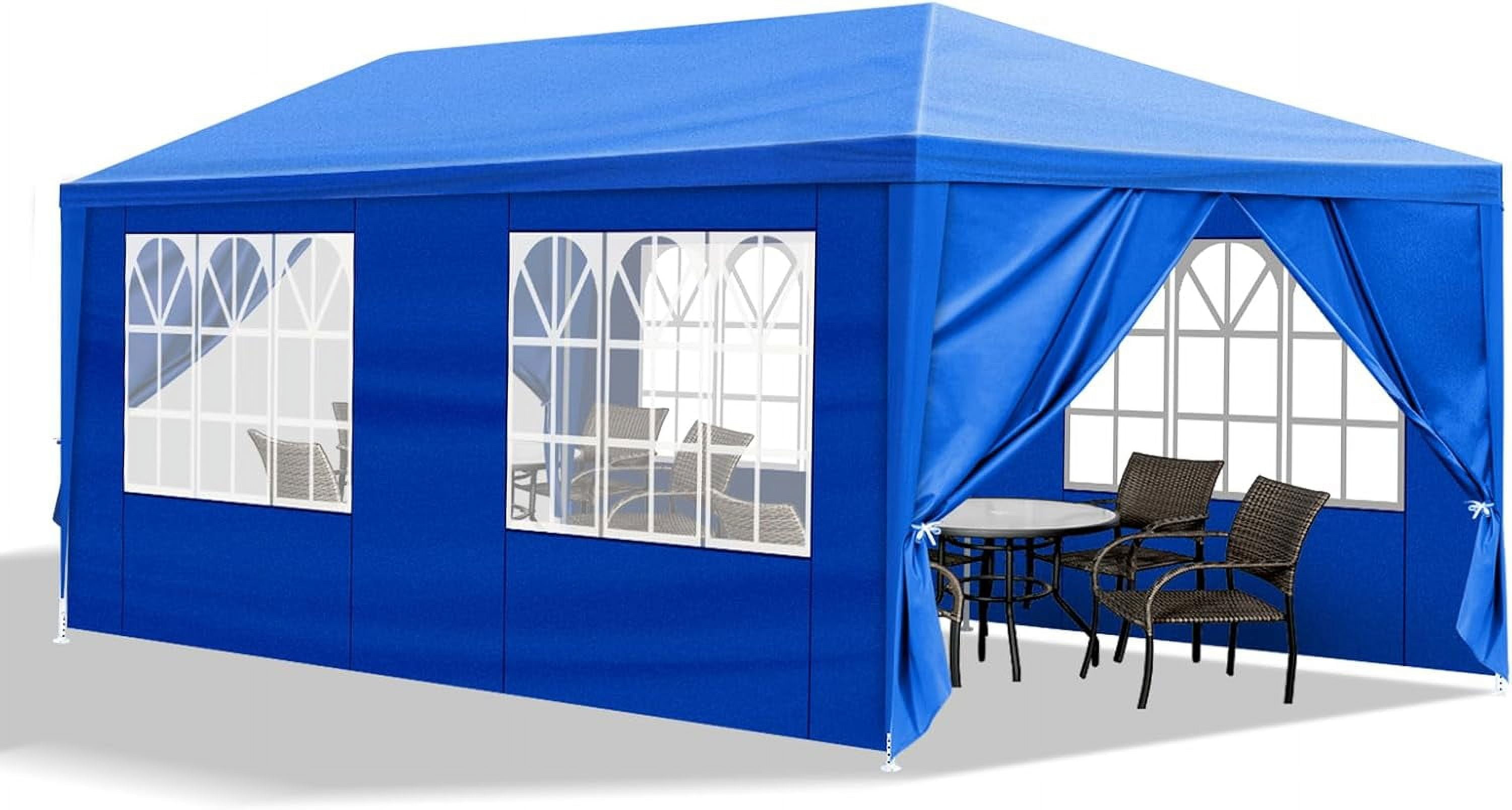 HLL Outdoor Party Tent, Patio Canopy Tent Gazebo with Removable ...