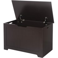 Uforic 39.4" Farmhouse Storage Chest with 4 Wheels, Wooden Storage ...