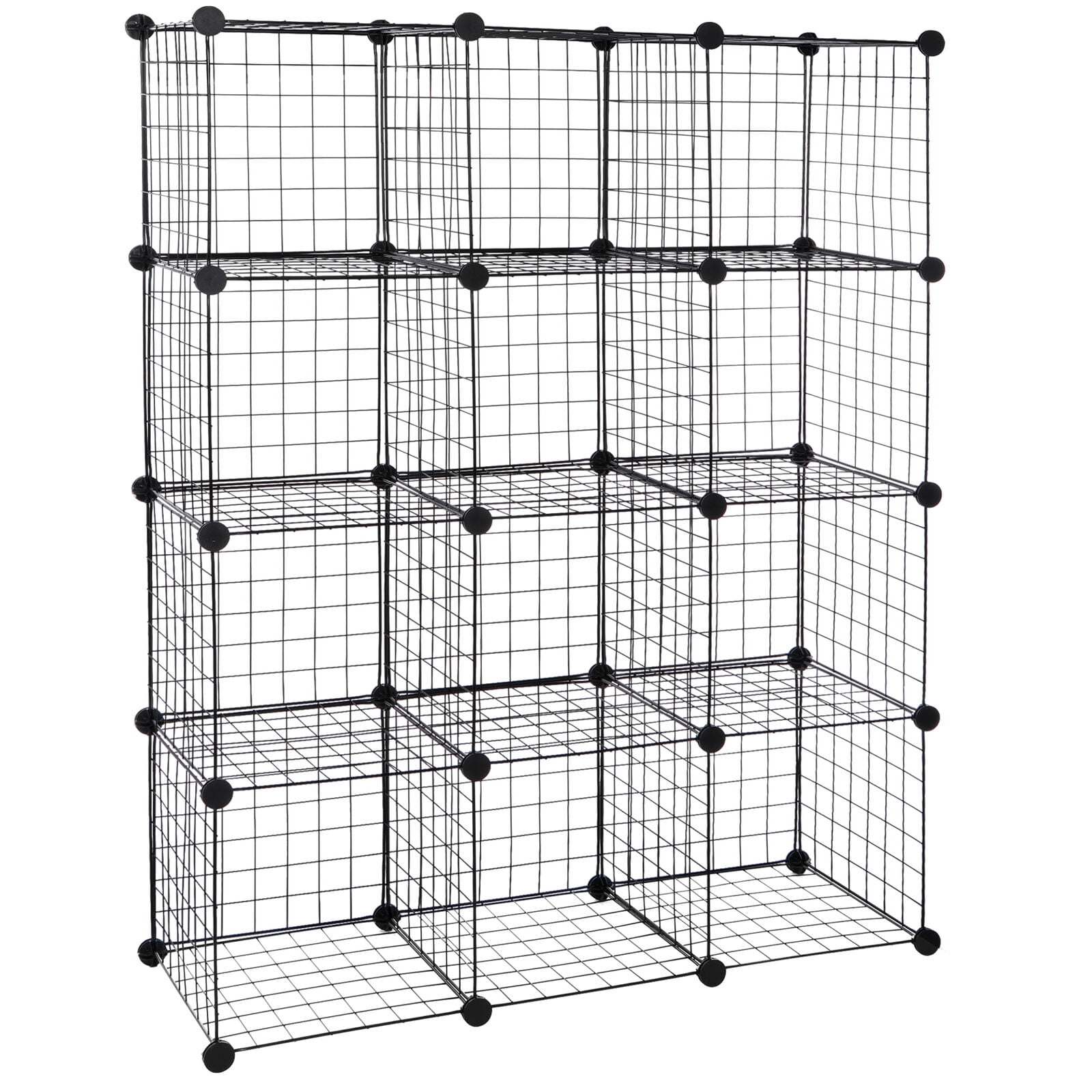 HLL Wire Cube Storage, 12-Cube Storage Organizer Metal, C Grids Storage ...