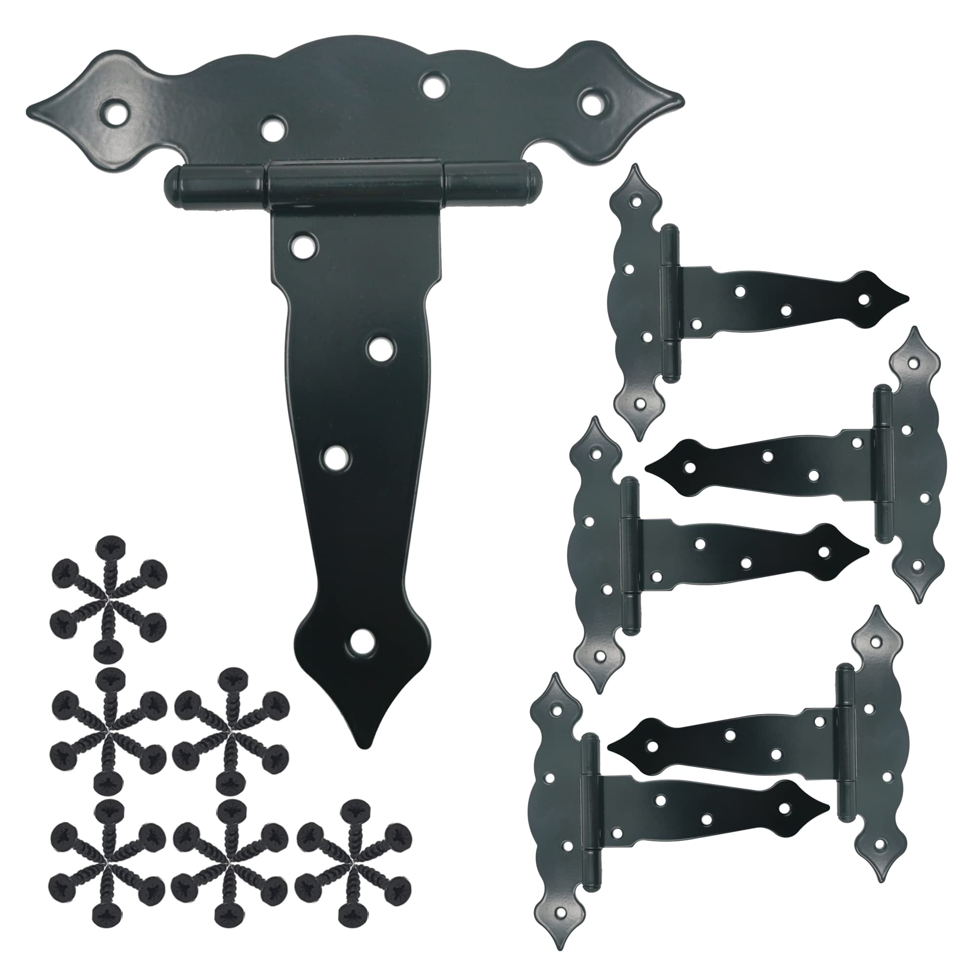 HLMOptimo 6 inch Strap Hinges Shed Door Hinges Heavy Duty T-Strap ...