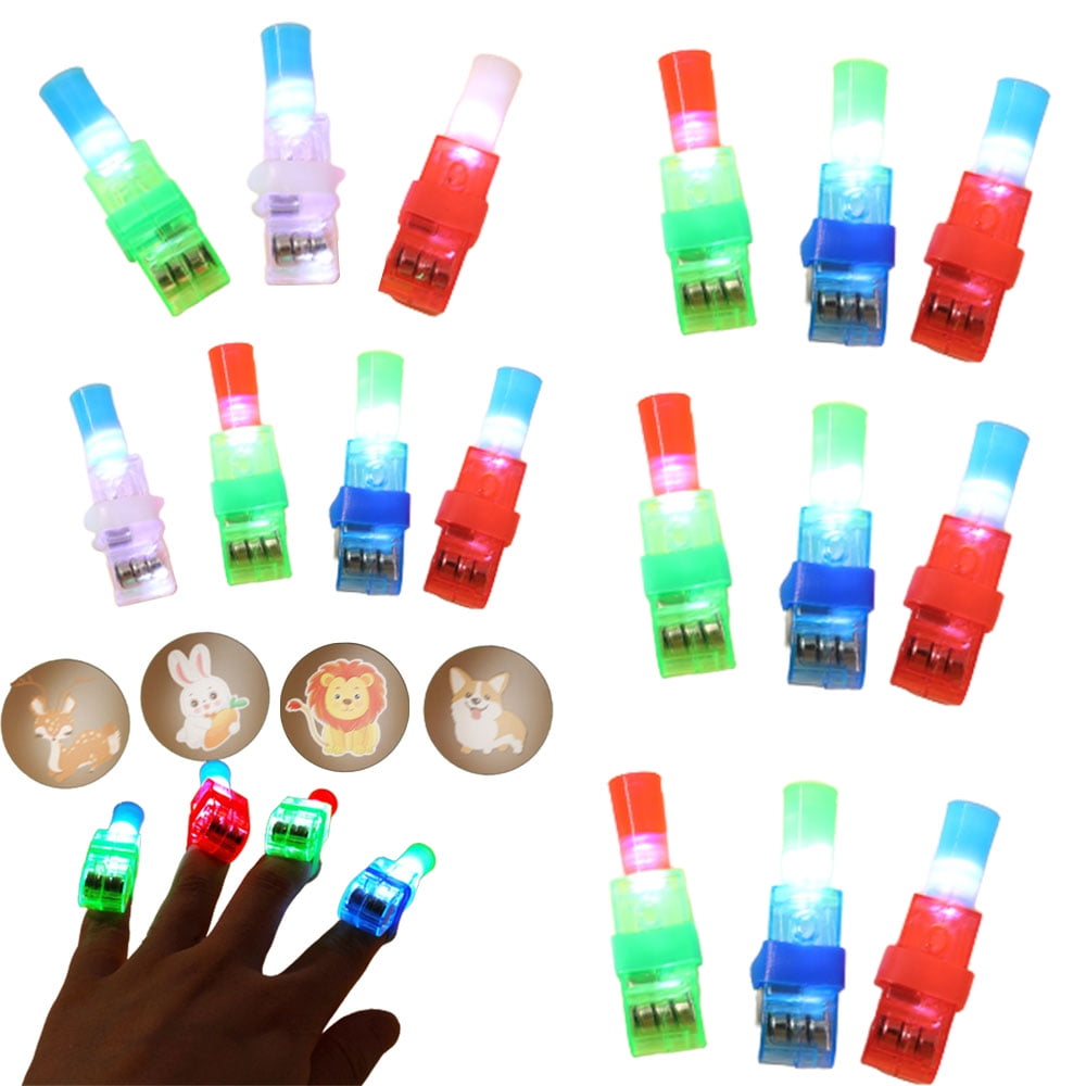 HLONK 16pcs LED Luminous Finger Light, Projection Finger Light ...