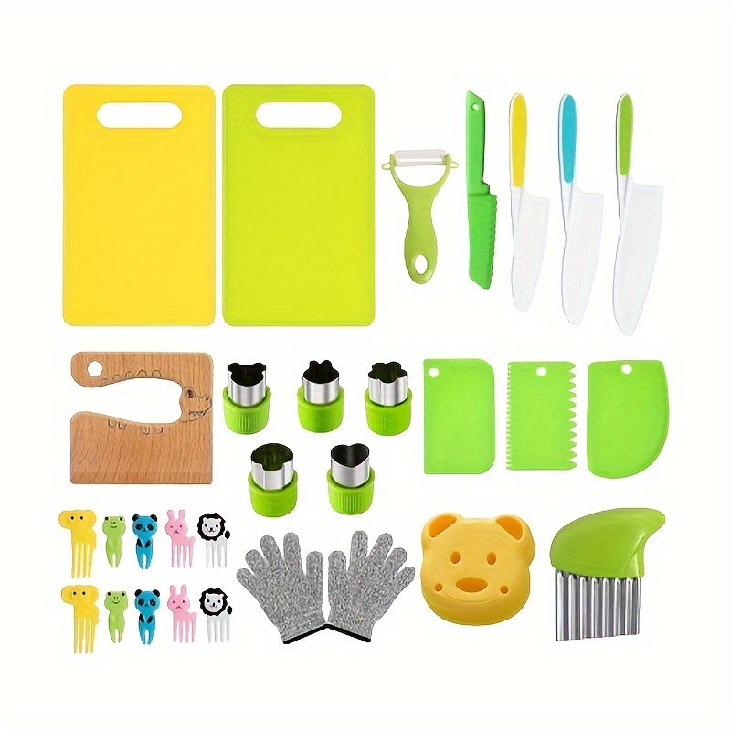 HLONK 29pcs Kids‘ Cooking Set - Montessori Toy Kitchen with Safe Play ...