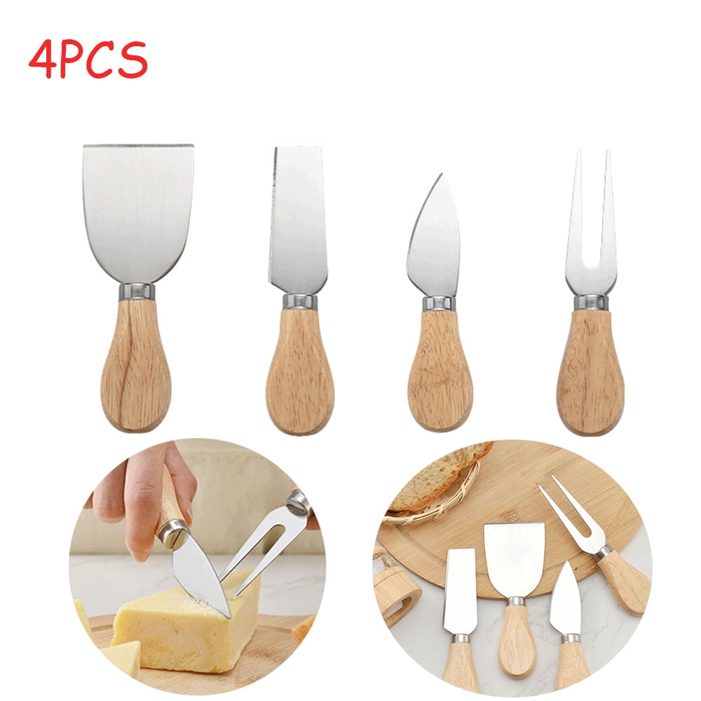 HLONK 4 Pcs Cheese Knife Set, Stainless Steel Cheese Knives for ...