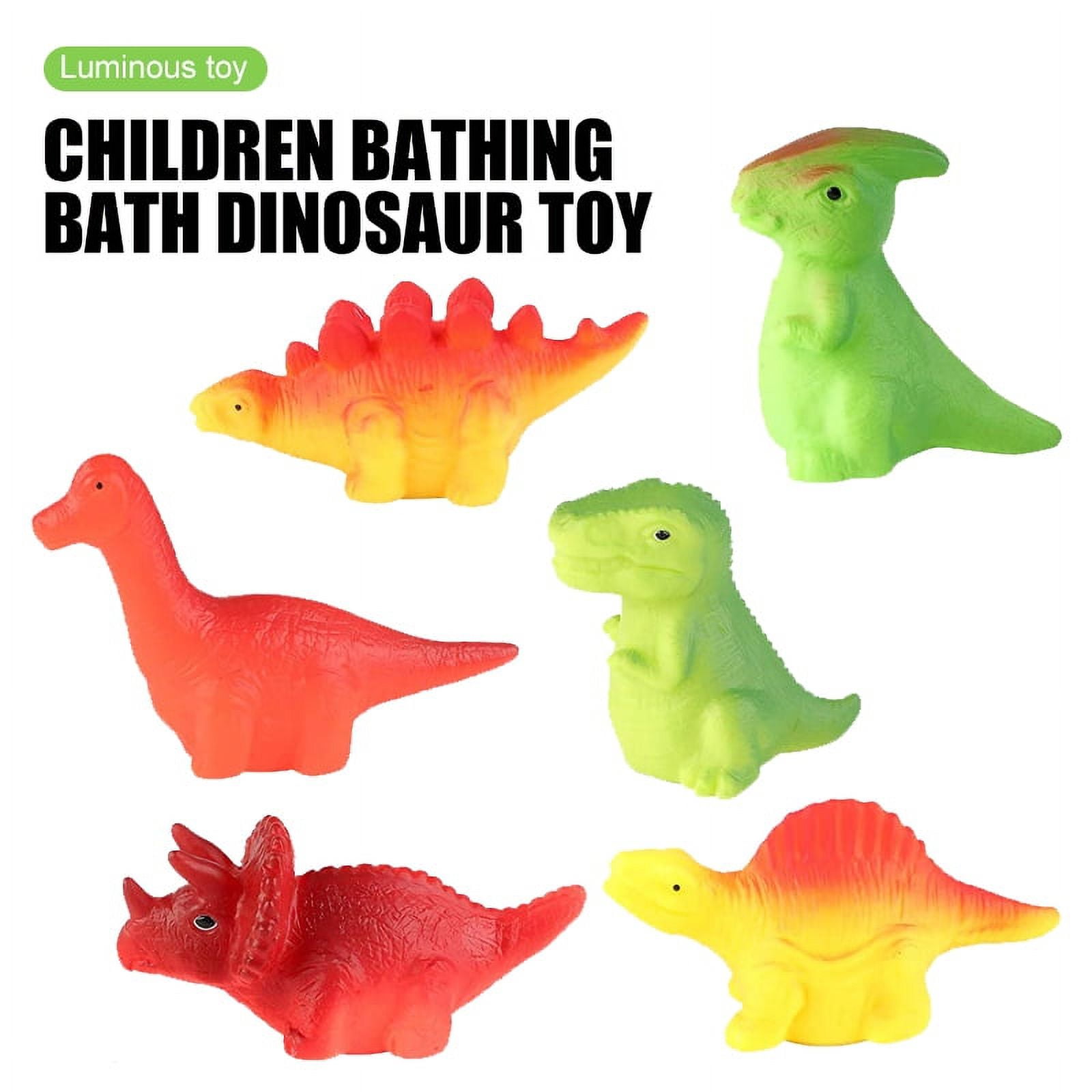 HLONK 6 Packs Light-Up Bath Toys, Bathtub Dinosaur Toys for Baby ...
