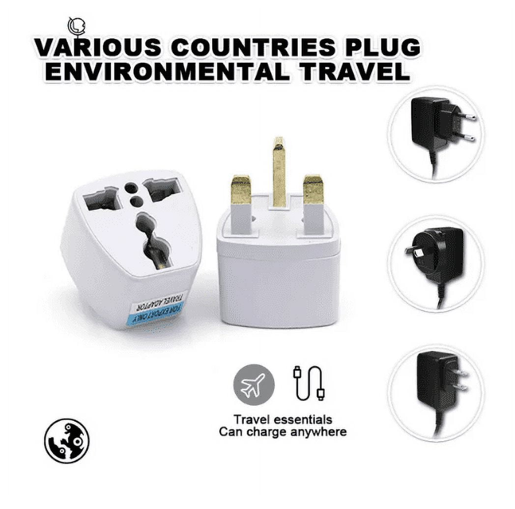 HLONK EU Europe to US USA Travel Plug Adapter Power Converter AC (White ...
