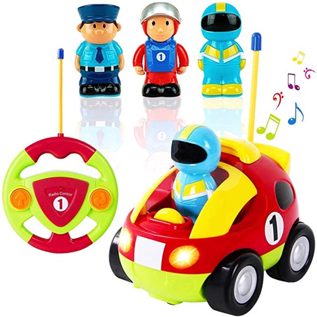 HLONK Kids Toy, Remote Control Race Car - Cartoon RC Car With Music and ...