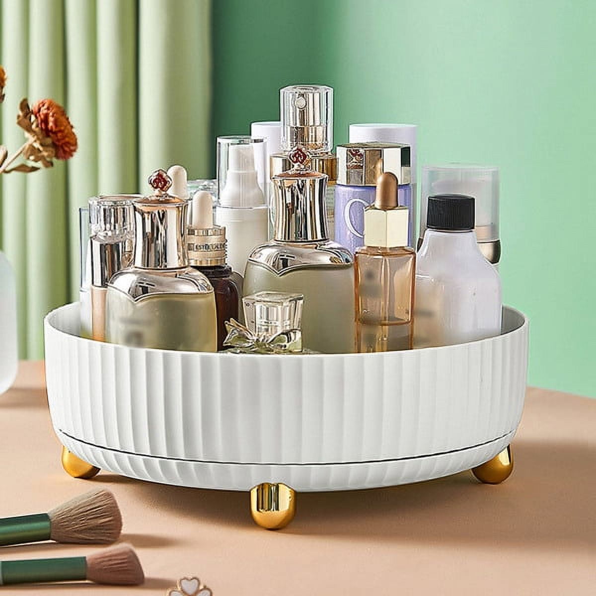 HLONK Light Luxury Cosmetic Turnable Storage Display Rack - Walmart.com