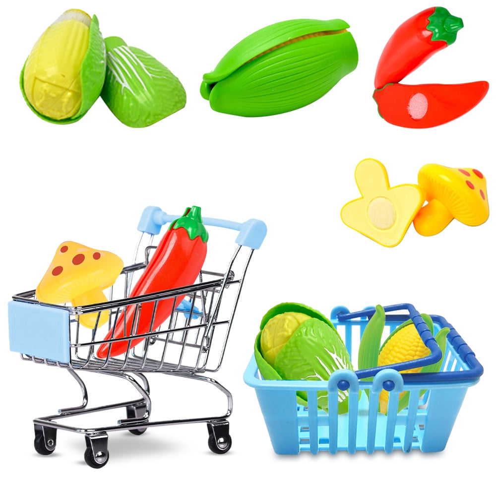 HLONK Mini Shopping Cart，Supermarket Handcart Mini Storage Toy Shopping ...