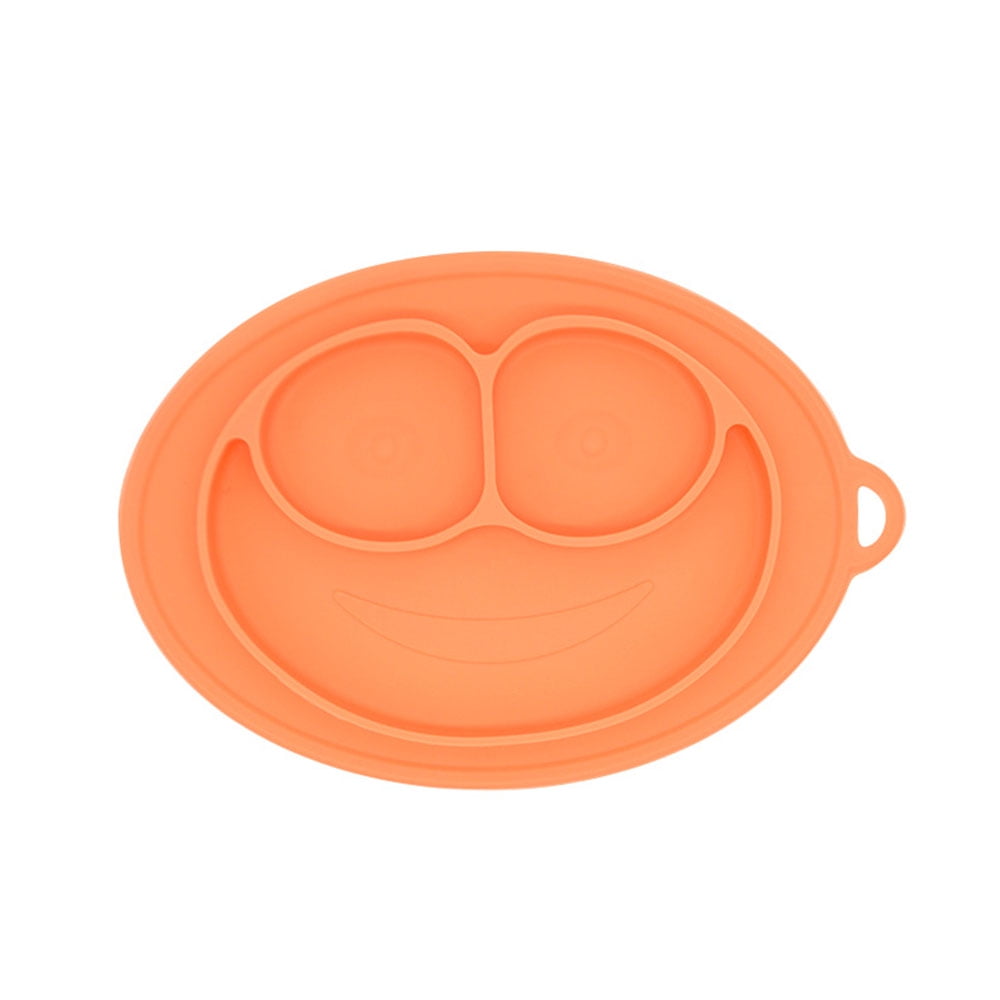 HLONK 100% Silicone Suction Plate with Built-in Placemat for Toddlers ...