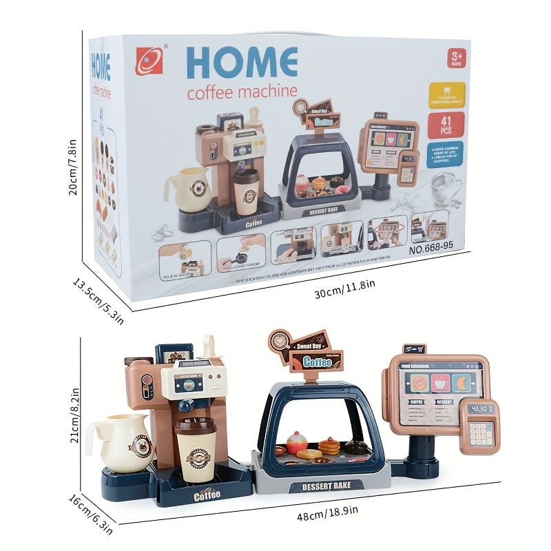 HLONK Youngsters-Friendly Pretend Play Cafe Kit Featuring Realistic ...