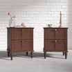 LGHM 2 Drawer Nightstand with Charging Station Set of 2, 26.7" Large ...