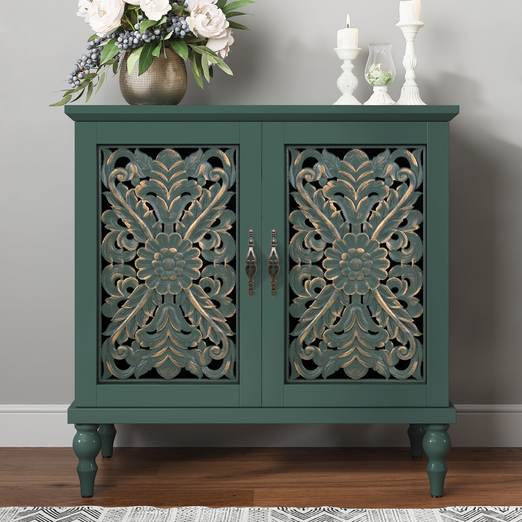 HLR 31.5"W Mid Century Vintage Sideboards Buffets Cabinet with 2 Doors ...