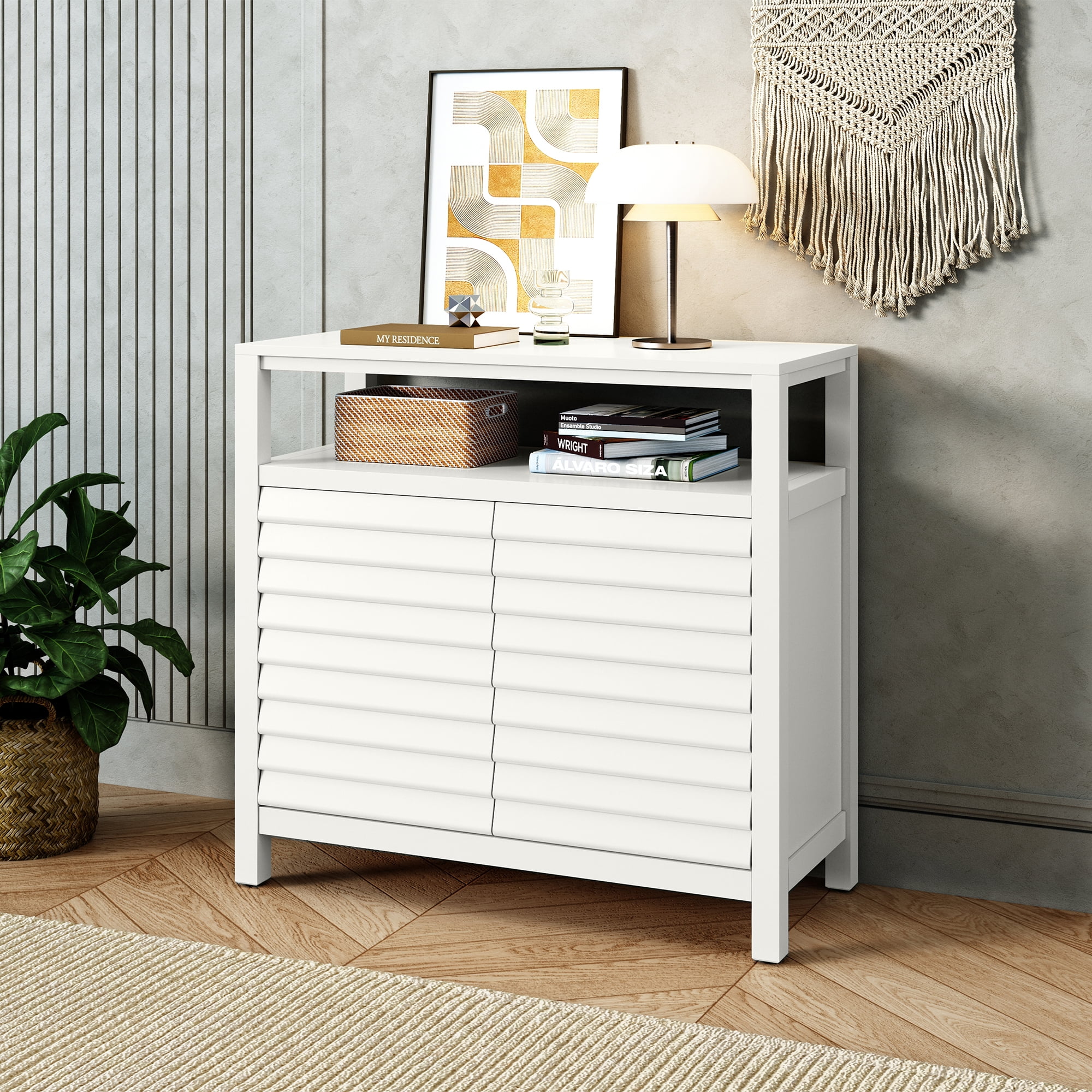 HLR 32'' Credenzas & Sideboards with 2 Door Louver Design for Dining ...