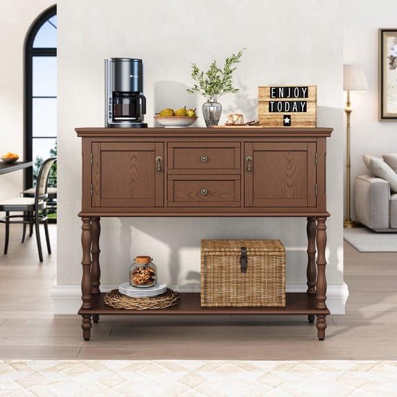HLR 42" Farmhouse Modern Console Table, Entryway Table with Storage ...