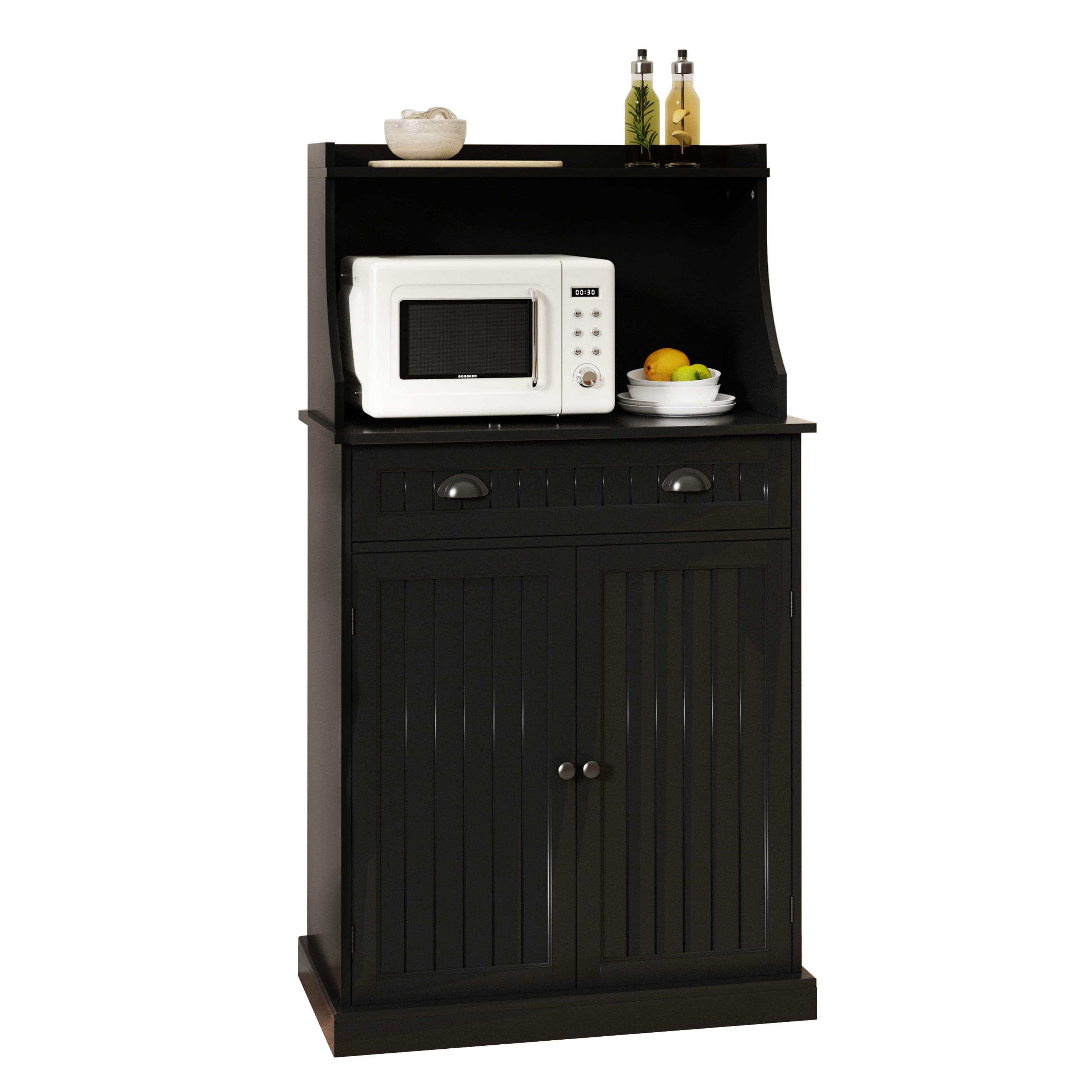 HLR 54 inches Microwave Cabinet with Storage and Drawers, Microwave ...