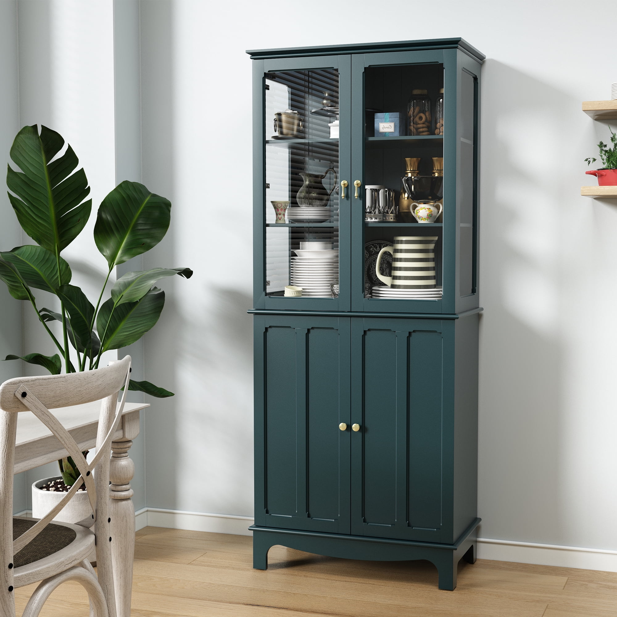 Free Shipping! HLR 72 " Freestanding Kitchen Pantry Storage Sideboard ...