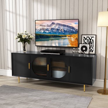 Nova 3K TV Stand for TVs up to 85", Mid-Century Modern Matte 73 ...