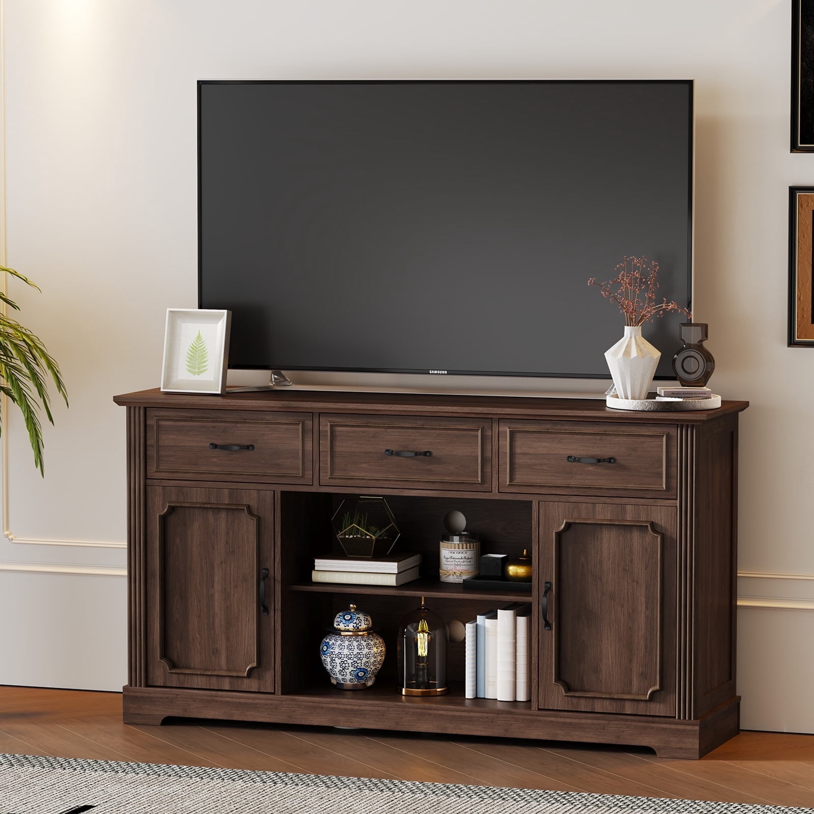 HLR Mid Century 60" TV Stand for TV up to 65", Entertainment Center ...