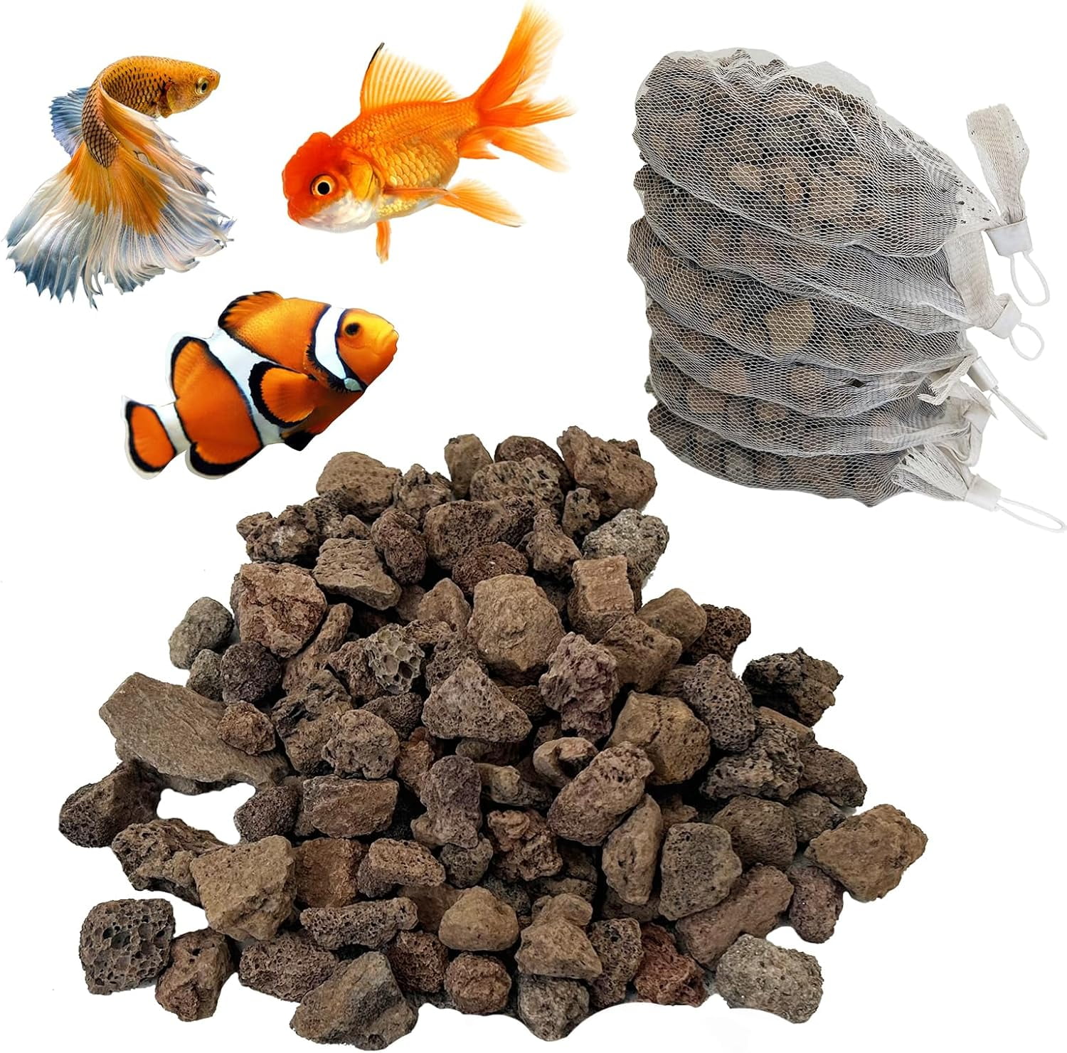 HLSOHJP 6 LB Aquarium Filter Media Bio Balls Ceramic Rings Media with ...