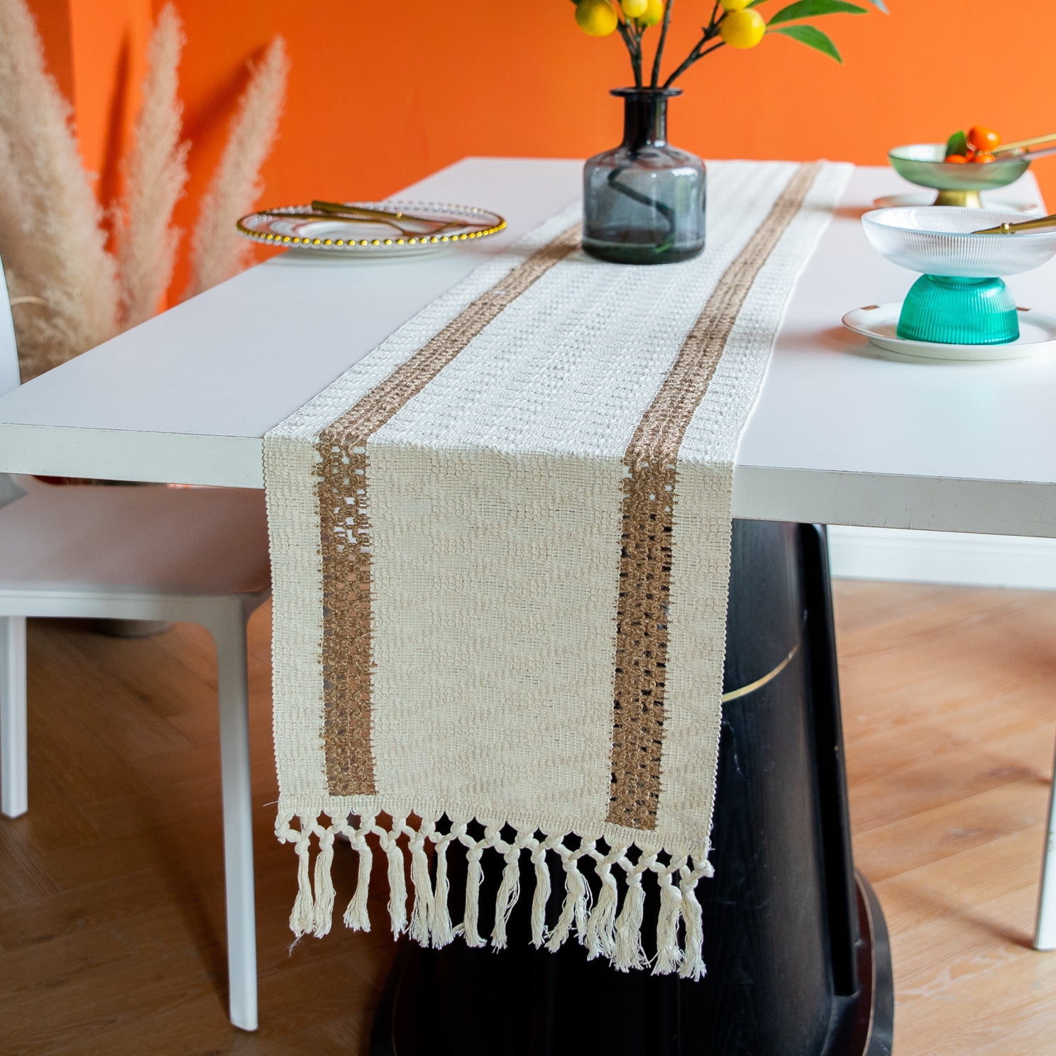 HLSOHJP Cotton Thread Woven Dining Table Flag Tea Art, Ethnic Minority ...