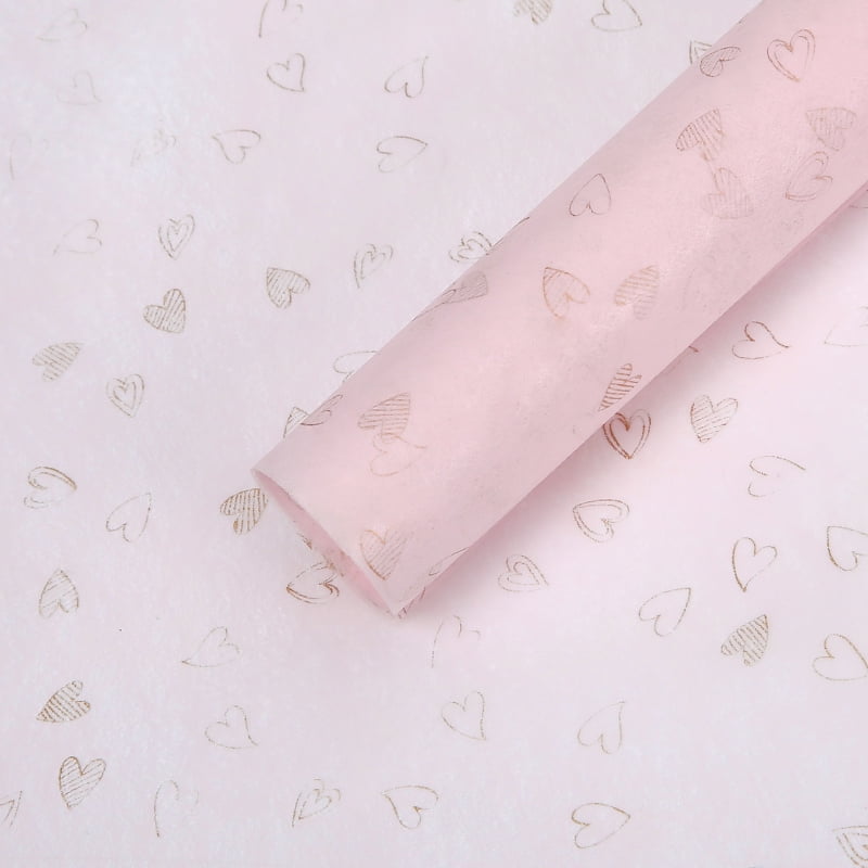 HLSOHJP Little Peach Heart Cotton Candy Paper, Flower Packaging, Hand-kneaded Paper, Bouquet ...