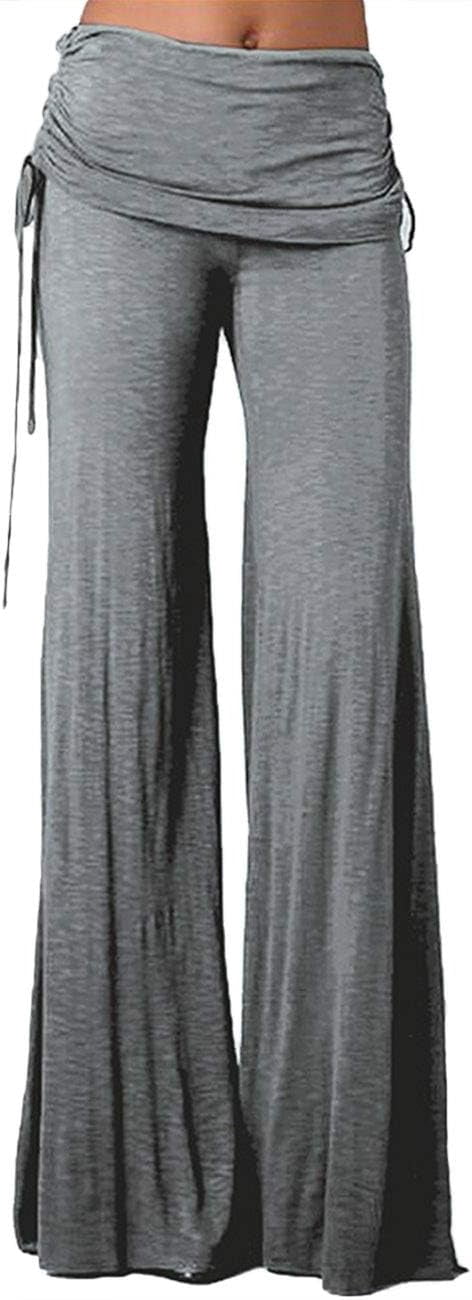 HLSOHJP Women's Plus Size High Waisted Long Loose Trousers Yoga Dance ...