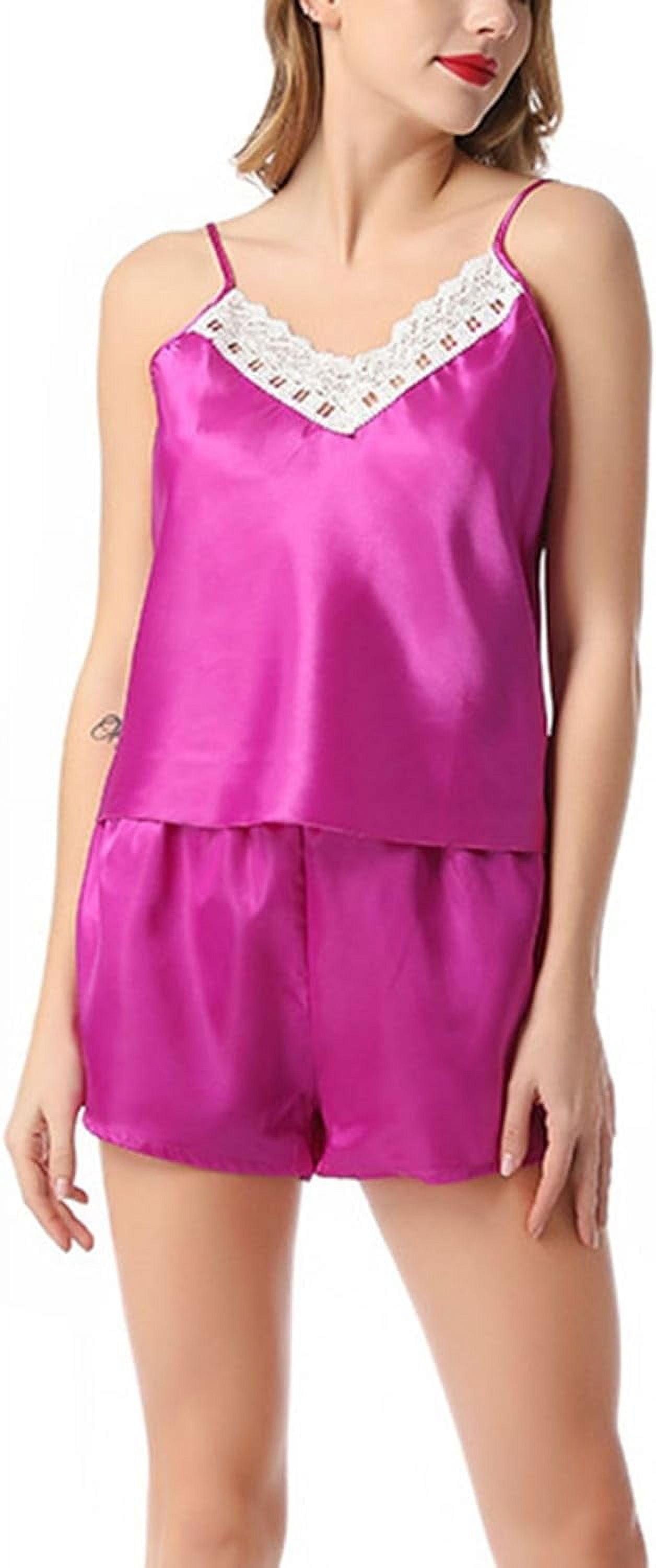 HLSOHJP Women's Soft Cami Shorts Pajama Set Sexy Pjs SummerComfy 2 ...