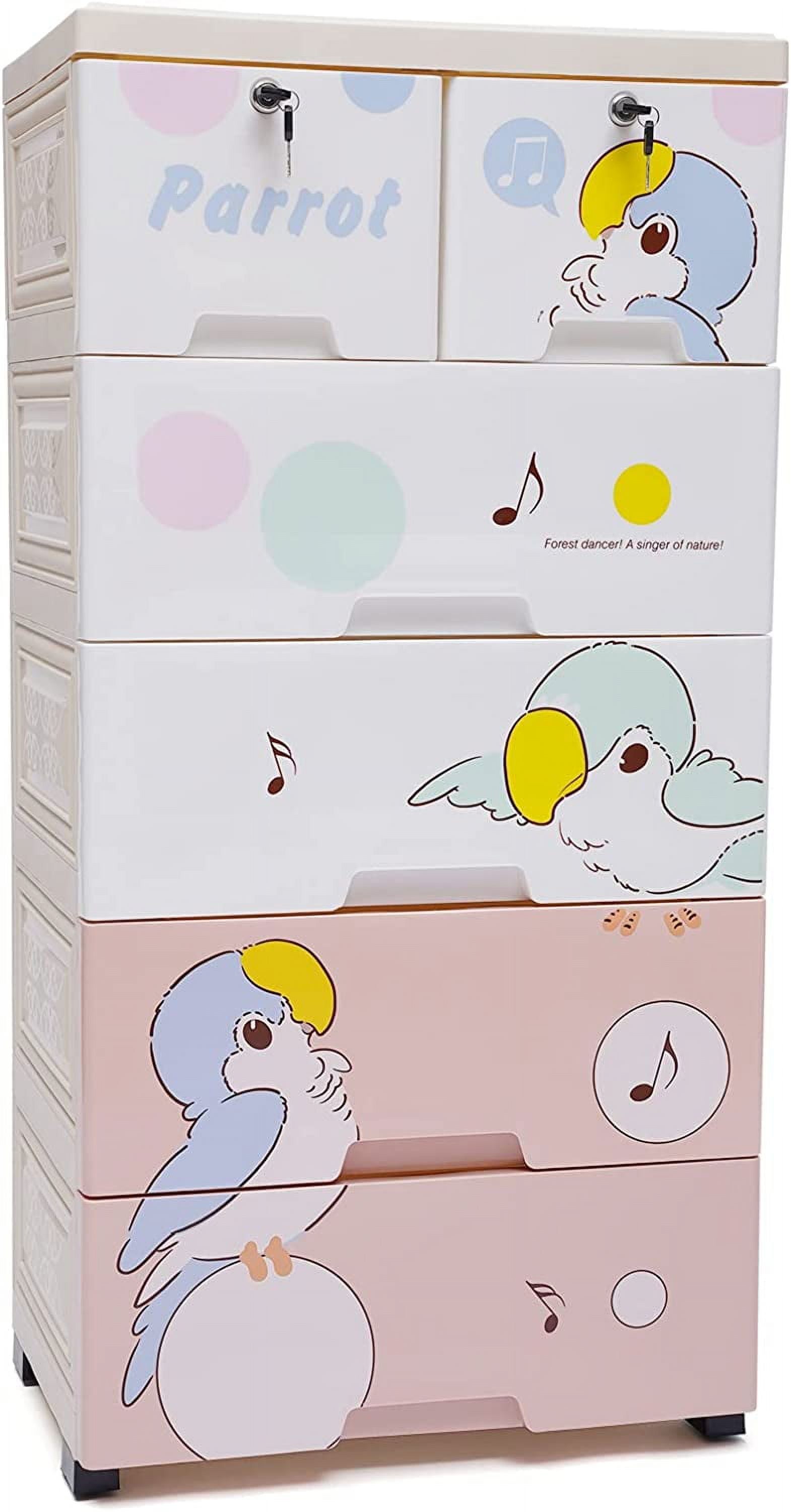 HLTIFJU Storage Cabinet with 6 Drawers 5-Layer Closet Drawers Tall ...