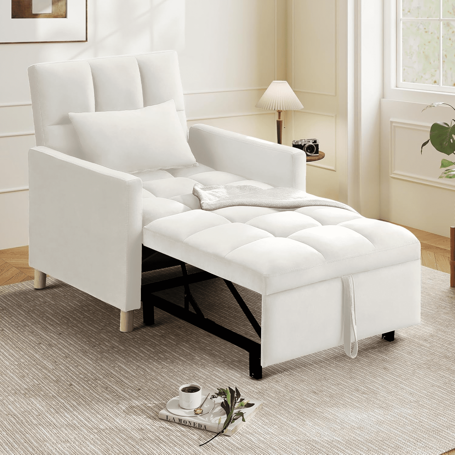 HLTJDUS Sofa Bed Chair Single Convertible Pullout Sleeper Sofa 3 in 1 ...