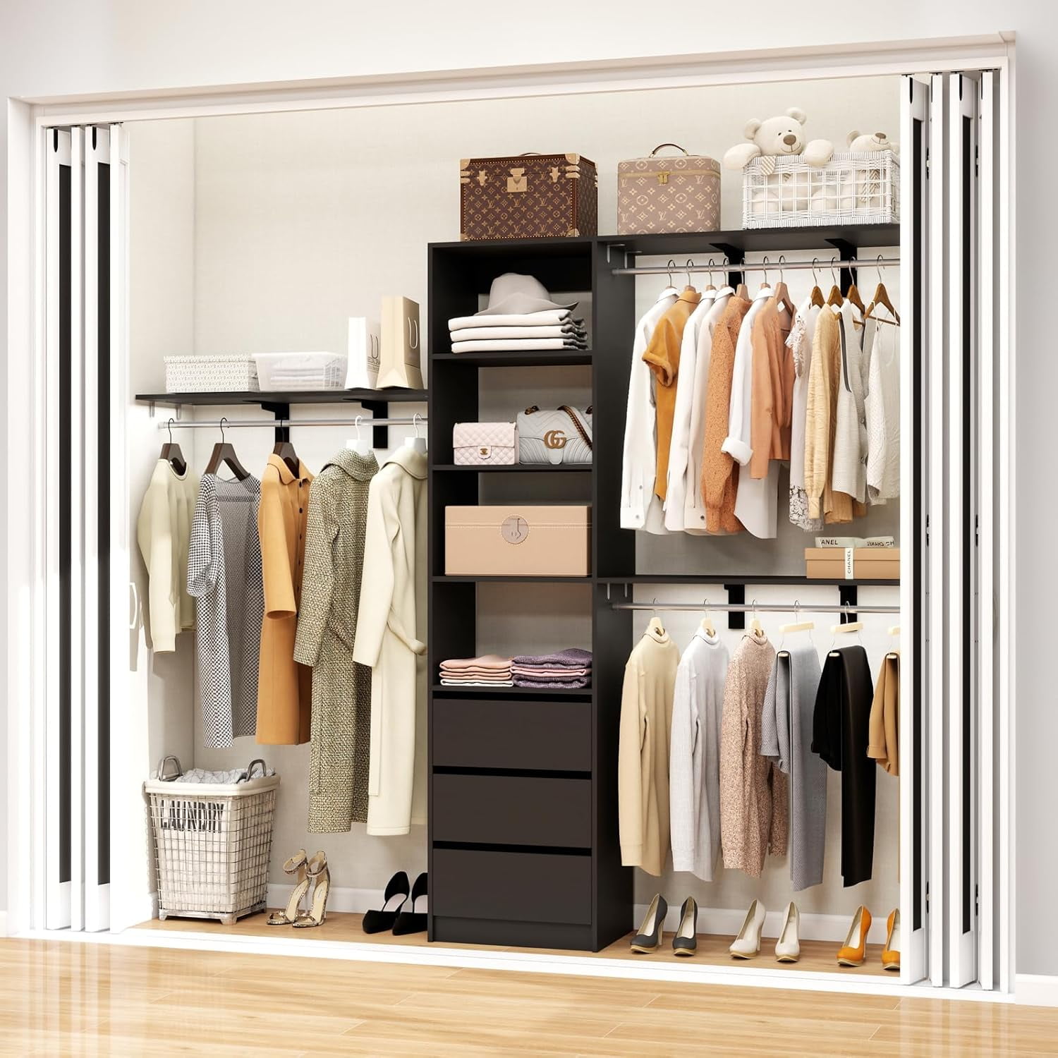 HLTJSUJ Closet System with Drawers 8FT Custom Closet Organizer Systems ...