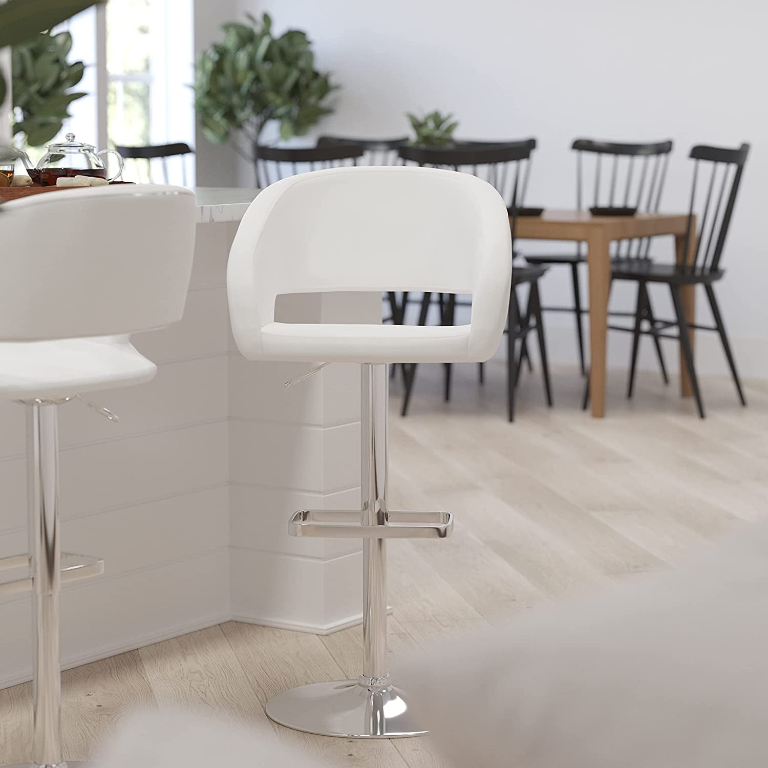 Rothko Bar Stool - Mid Century Stool - Rounded Mid-Back Bar Stool ...