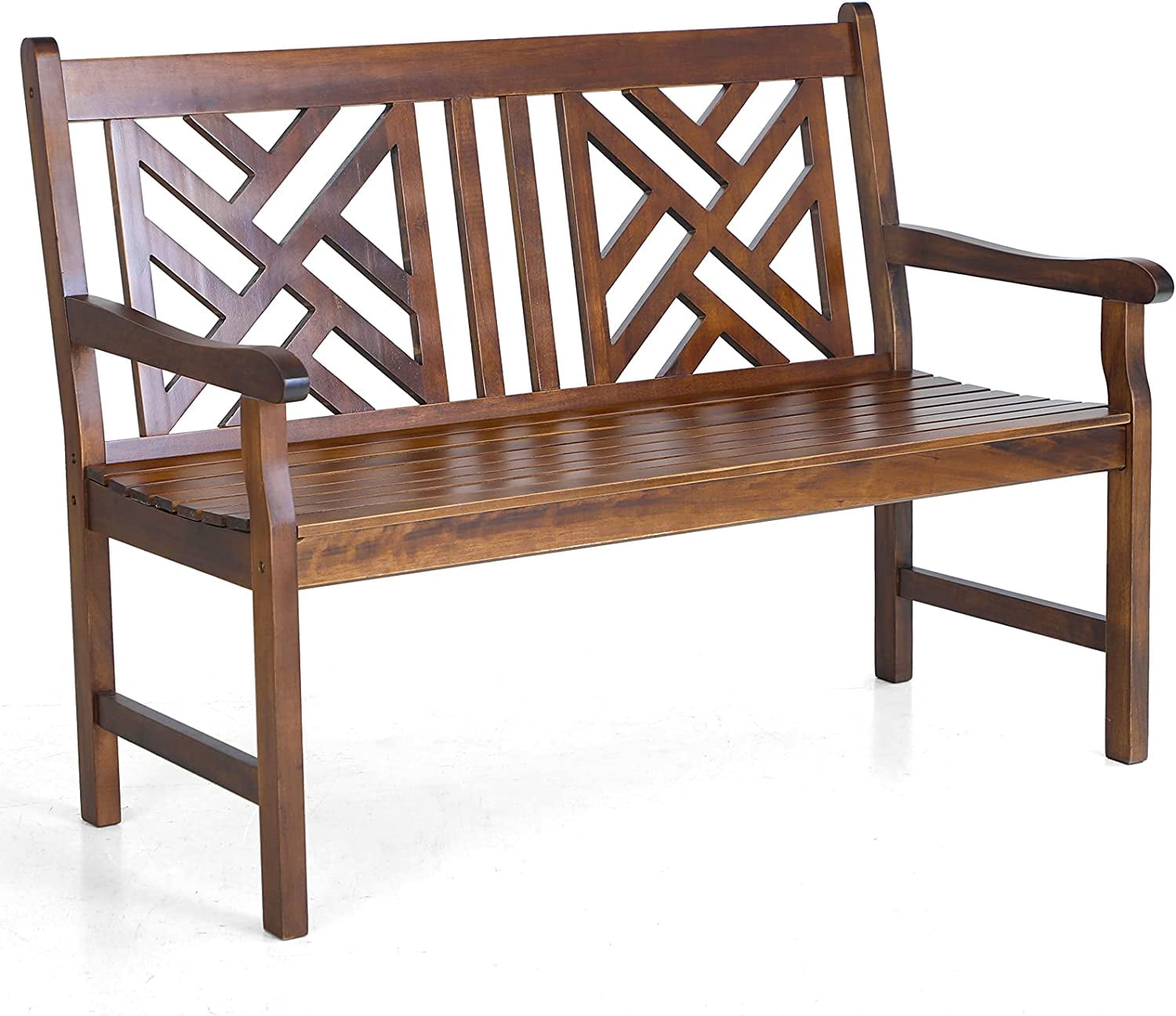 HLTJSUJ Sophia & William Outdoor Bench Garden Bench Wood 47" Dining ...