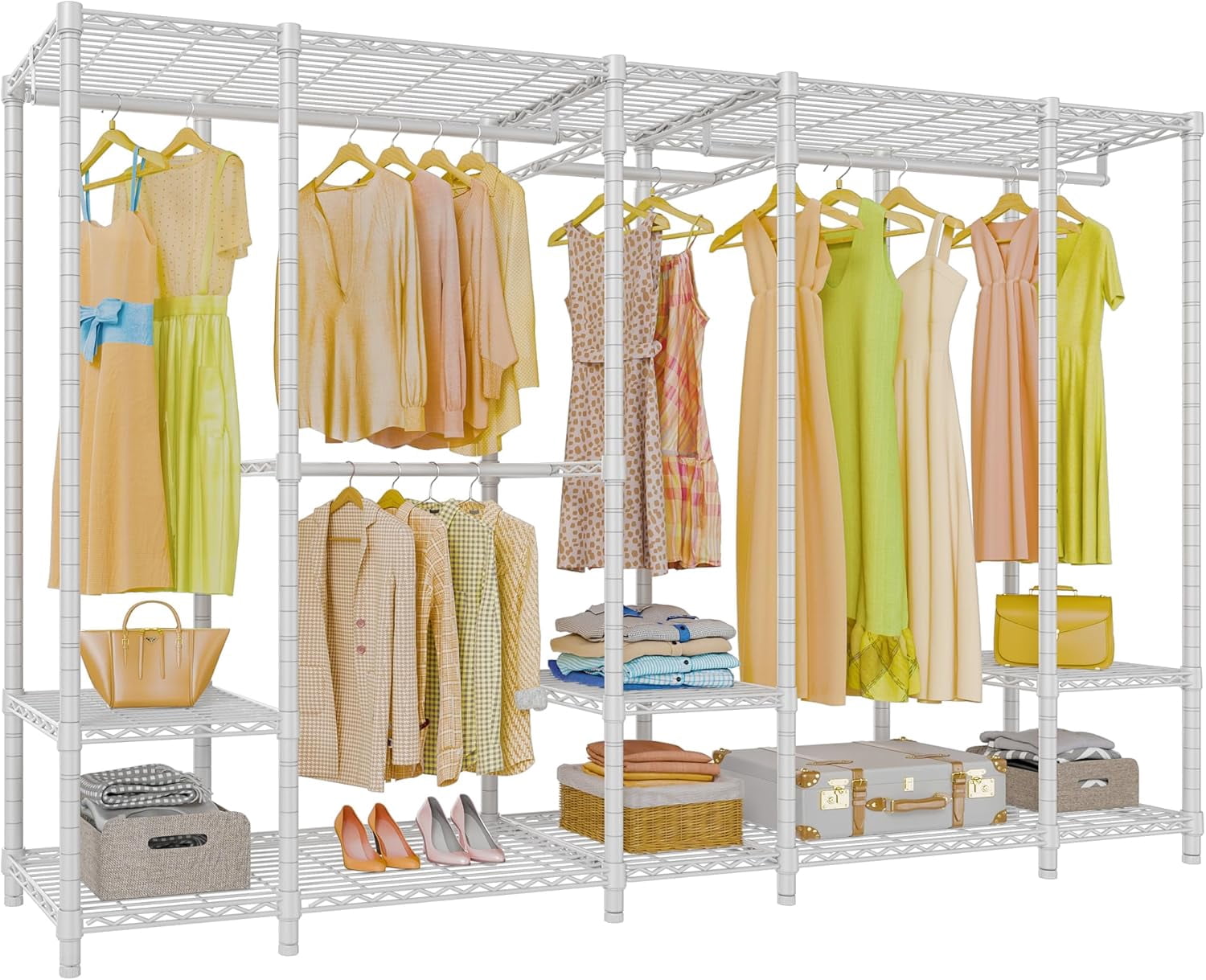 VTUGBUI V50 Extra Large Portable Closet Rack Bedroom Armoire ...