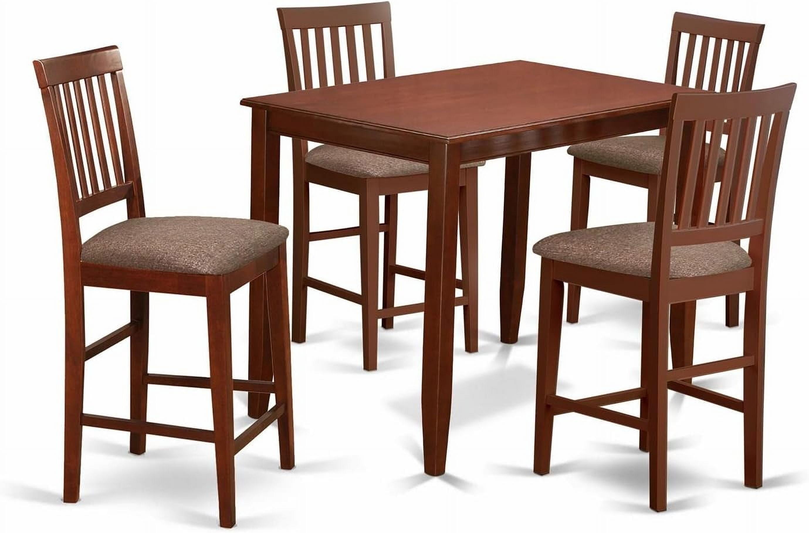 HLTPDJU BUVN5-MAH-C Buckland 5 Piece Counter Height Pub Set Includes a ...